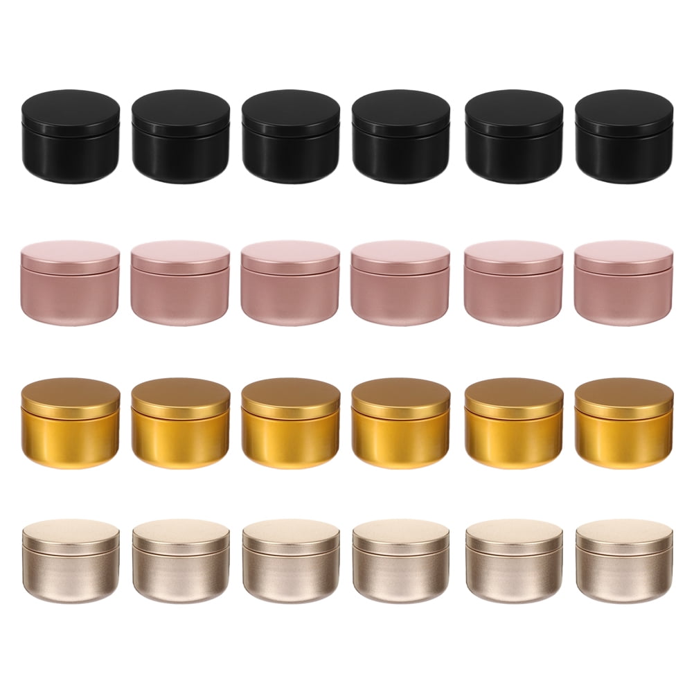 said 24 Pcs Candle Jars Empty Containers Candle Tins Candle Making Tins ...