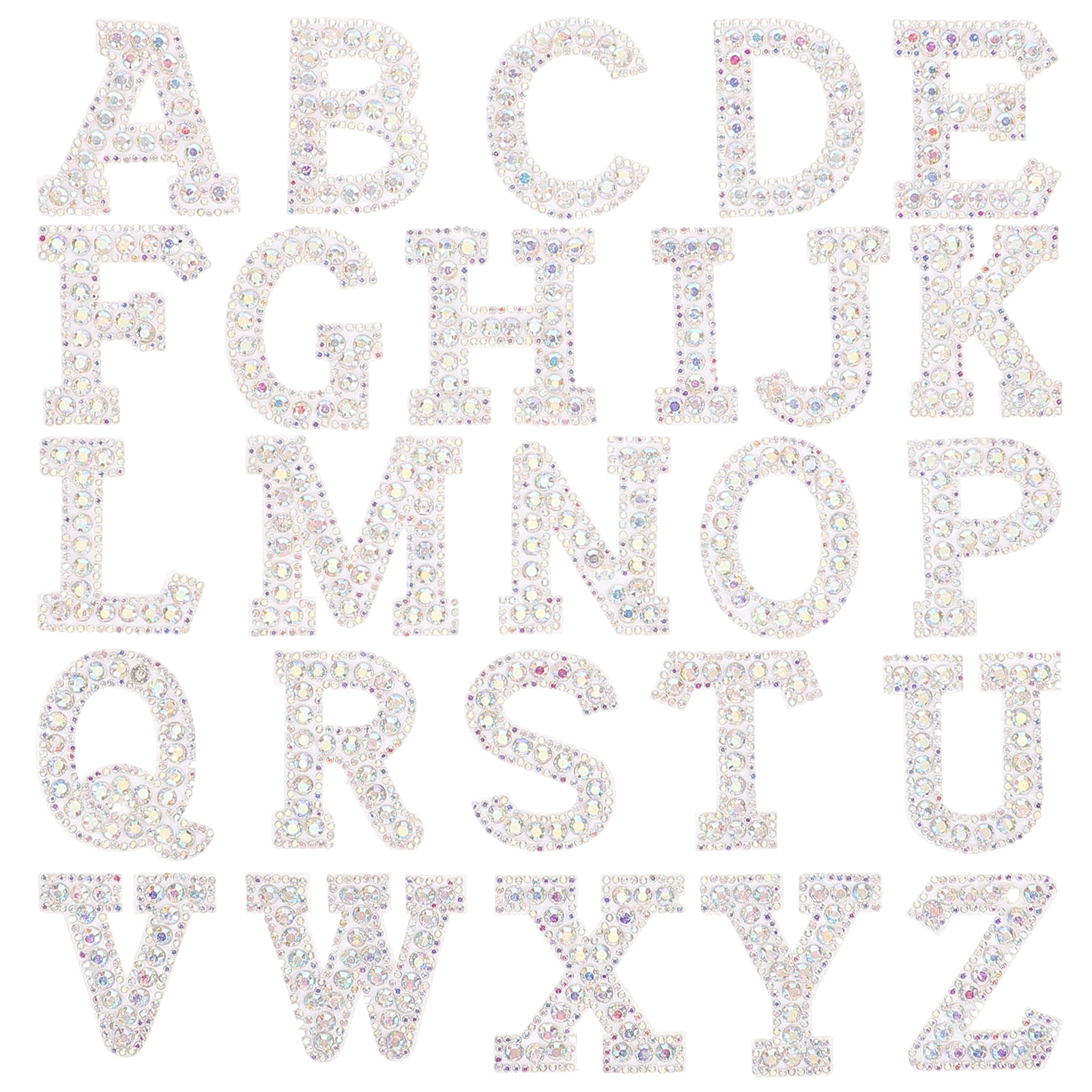 BESTYASH Rhinestone Letter Stickers 26 Pieces for Crafts Decoration ...