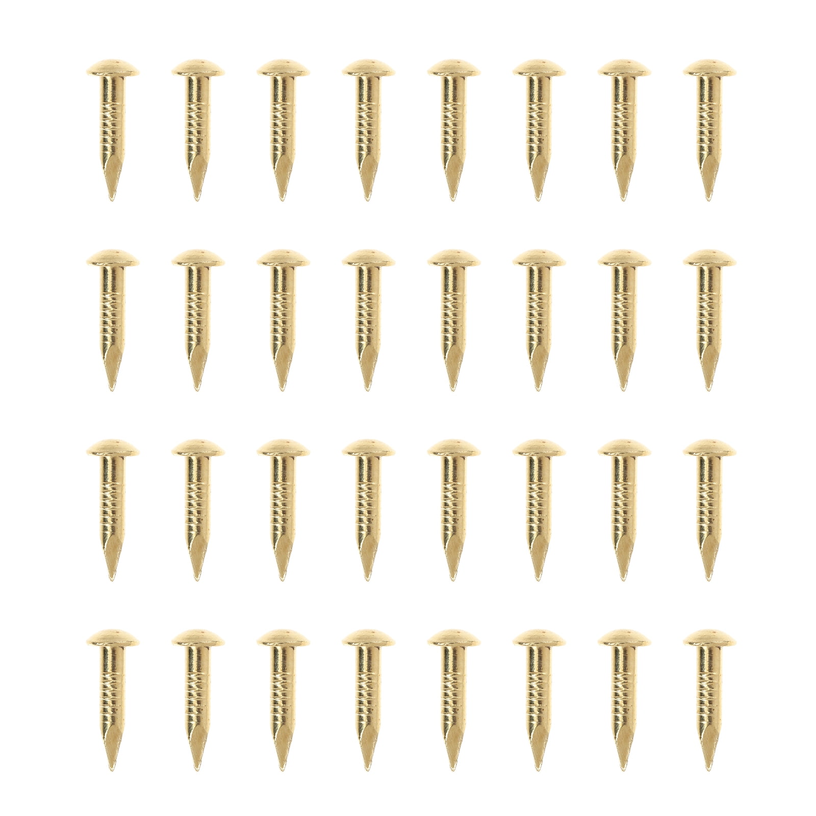 said 285pcs Copper Nails Round Brass Brad Nails Furniture Hinge ...