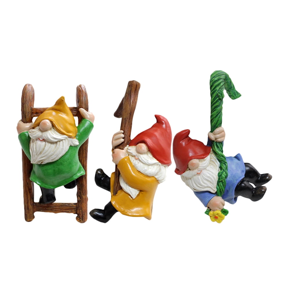 Worgeous Hanging Garden Ornament Gnome Pendants Blue Clothes 3Pcs ...