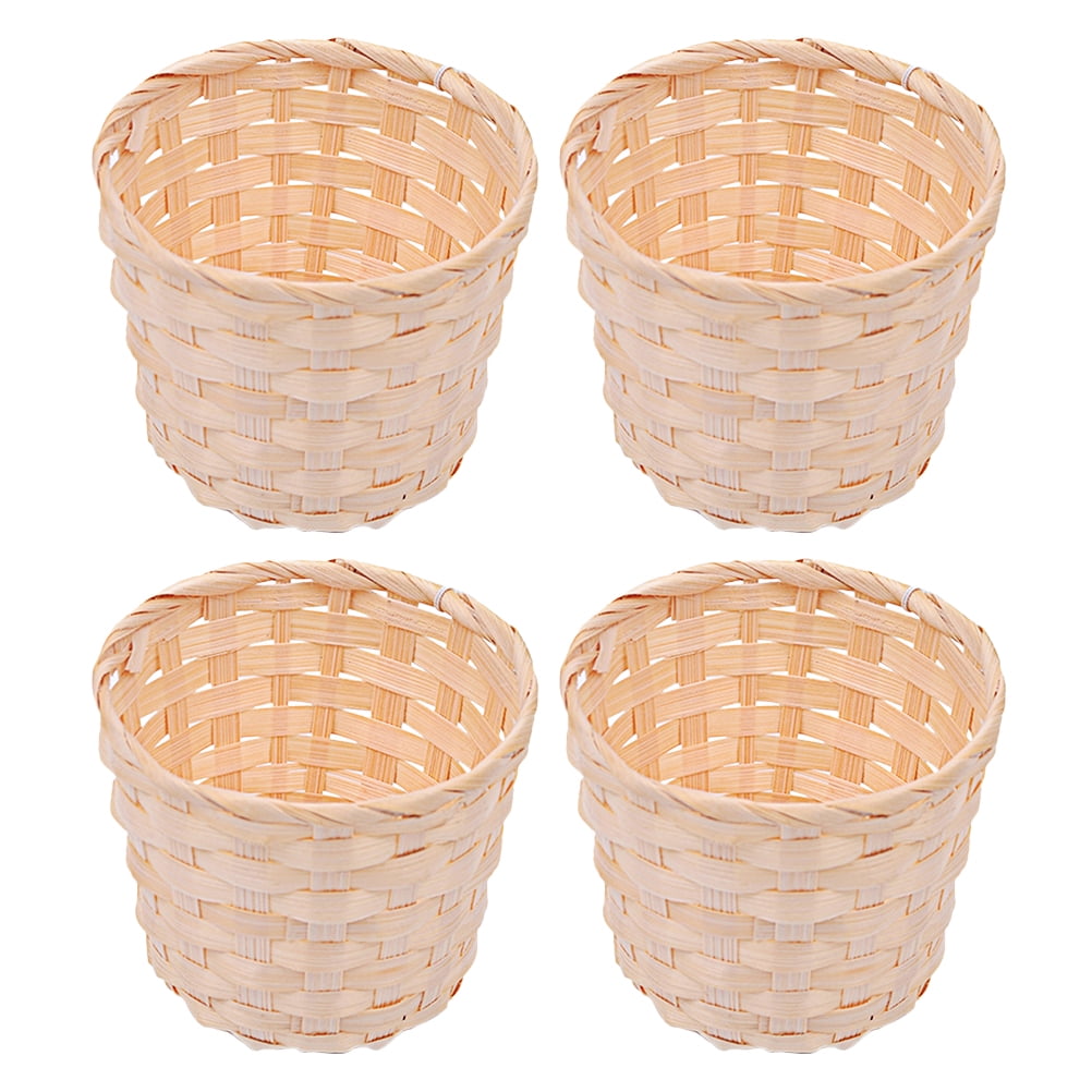 said 4pcs Small Woven Baskets Portable Desktop Baskets Decorative ...