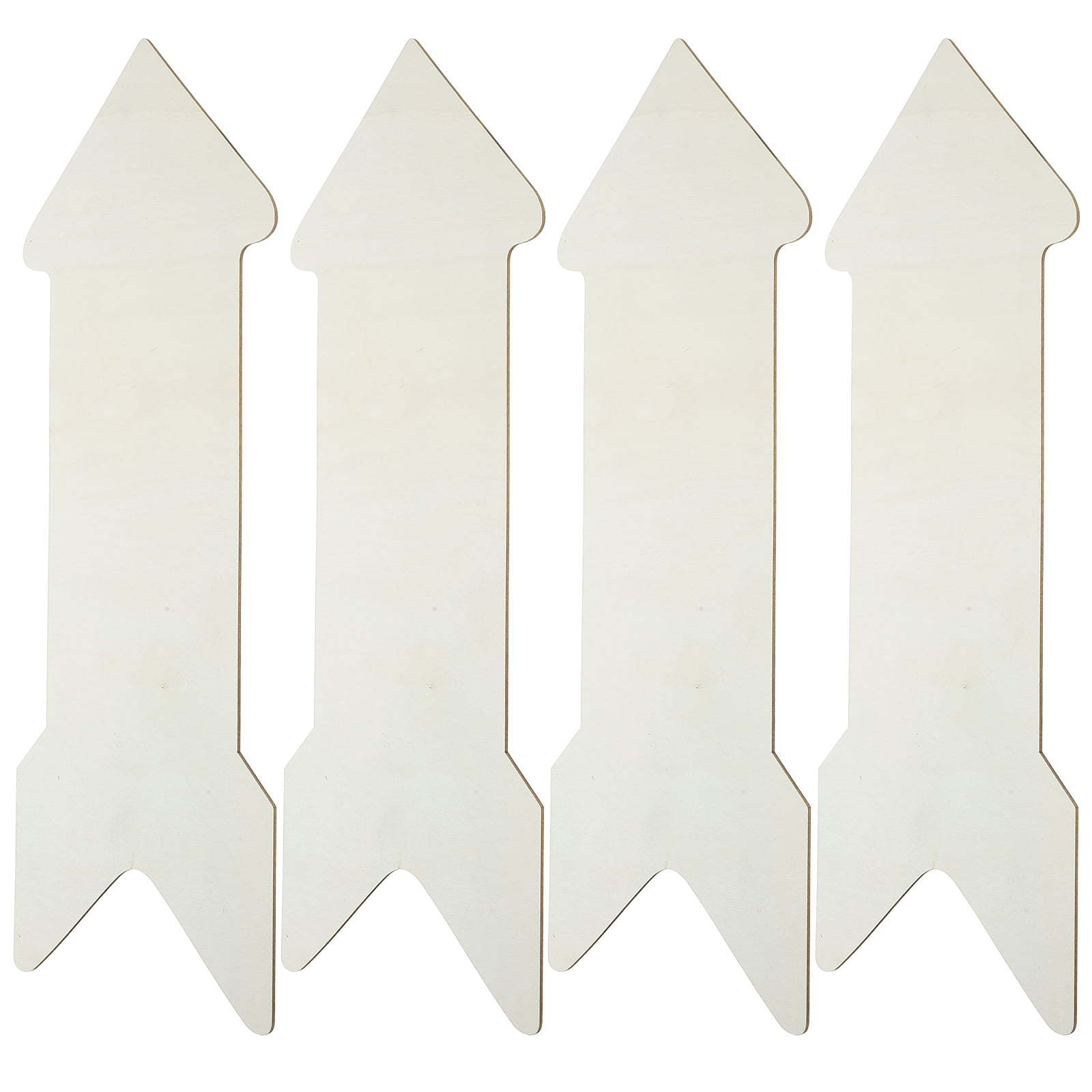 said 4pcs Unfinished Wood Pieces Blank Wooden Arrow Cutouts Wood Craft ...
