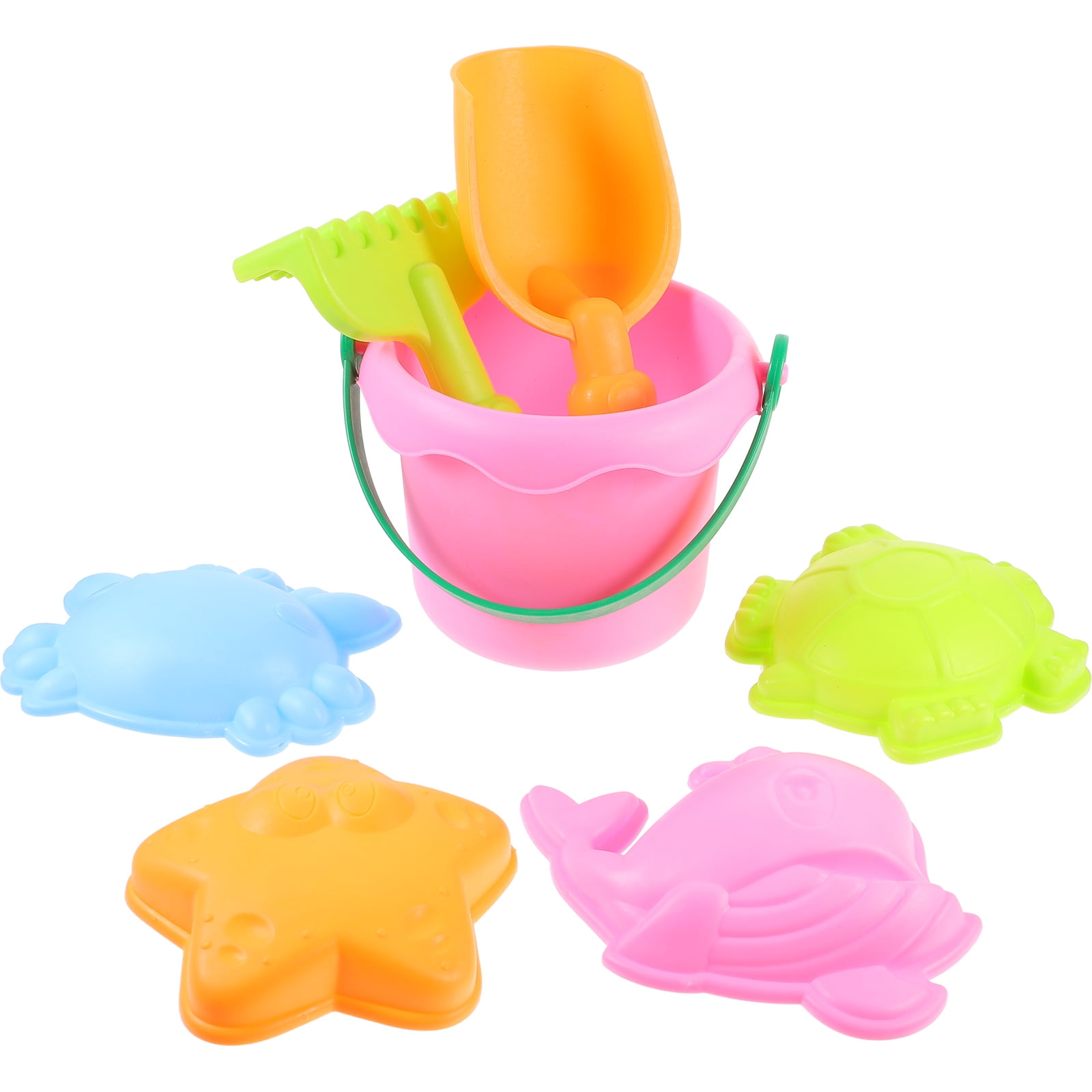 said 8Pcs Castle Sand Tools Beach Set Multicolor Creative Sand Mold ...