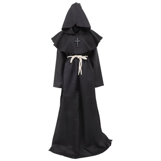 said Friar Medieval Hooded Monk Robe Renaissance Priest Robe Cosplay ...