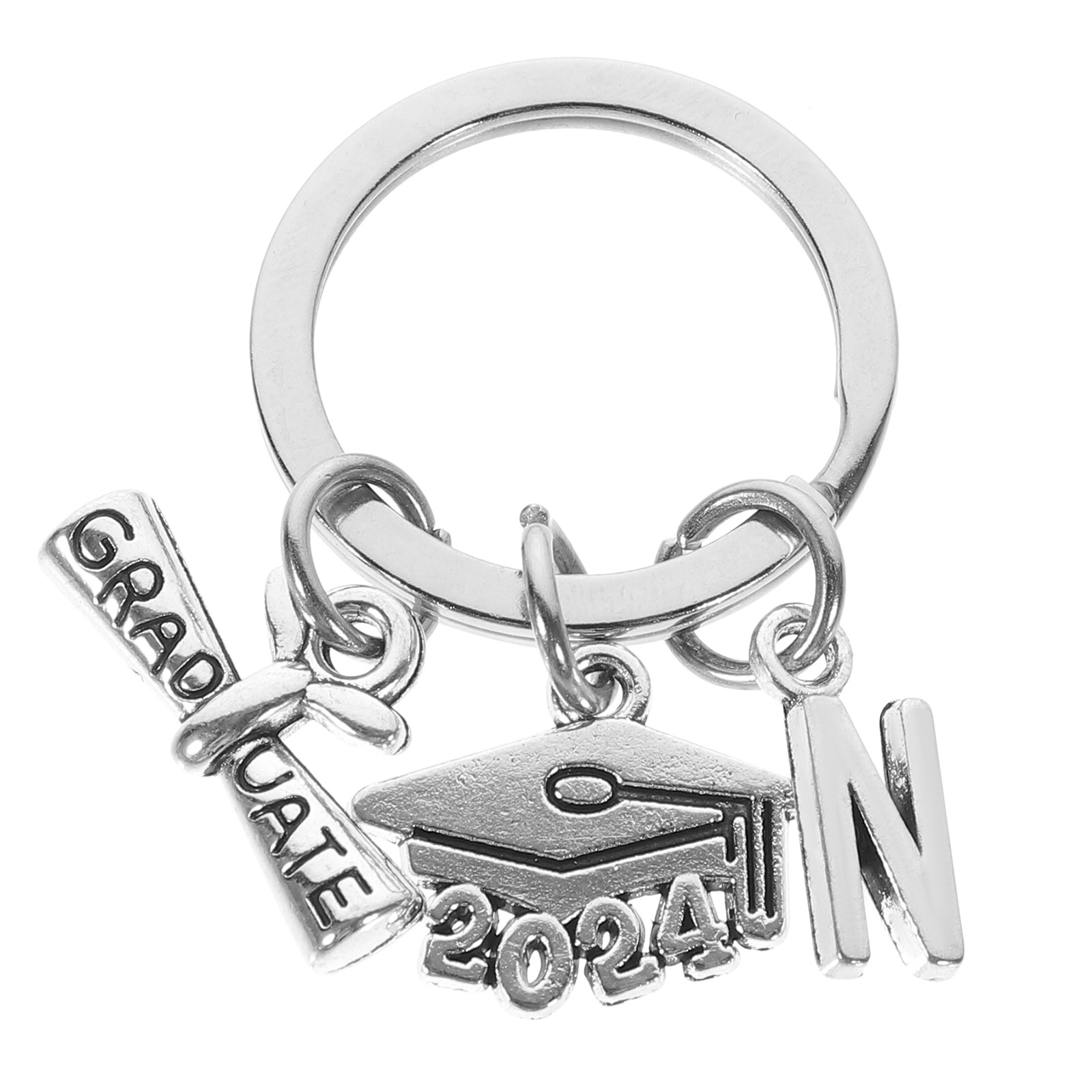 said Graduation Key Chain Stainless Steel Key Ring Year of 2024 ...