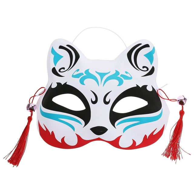 said Halloween Party Cosplay Fox Mask Adult Half-face Fox Prop Japanese ...