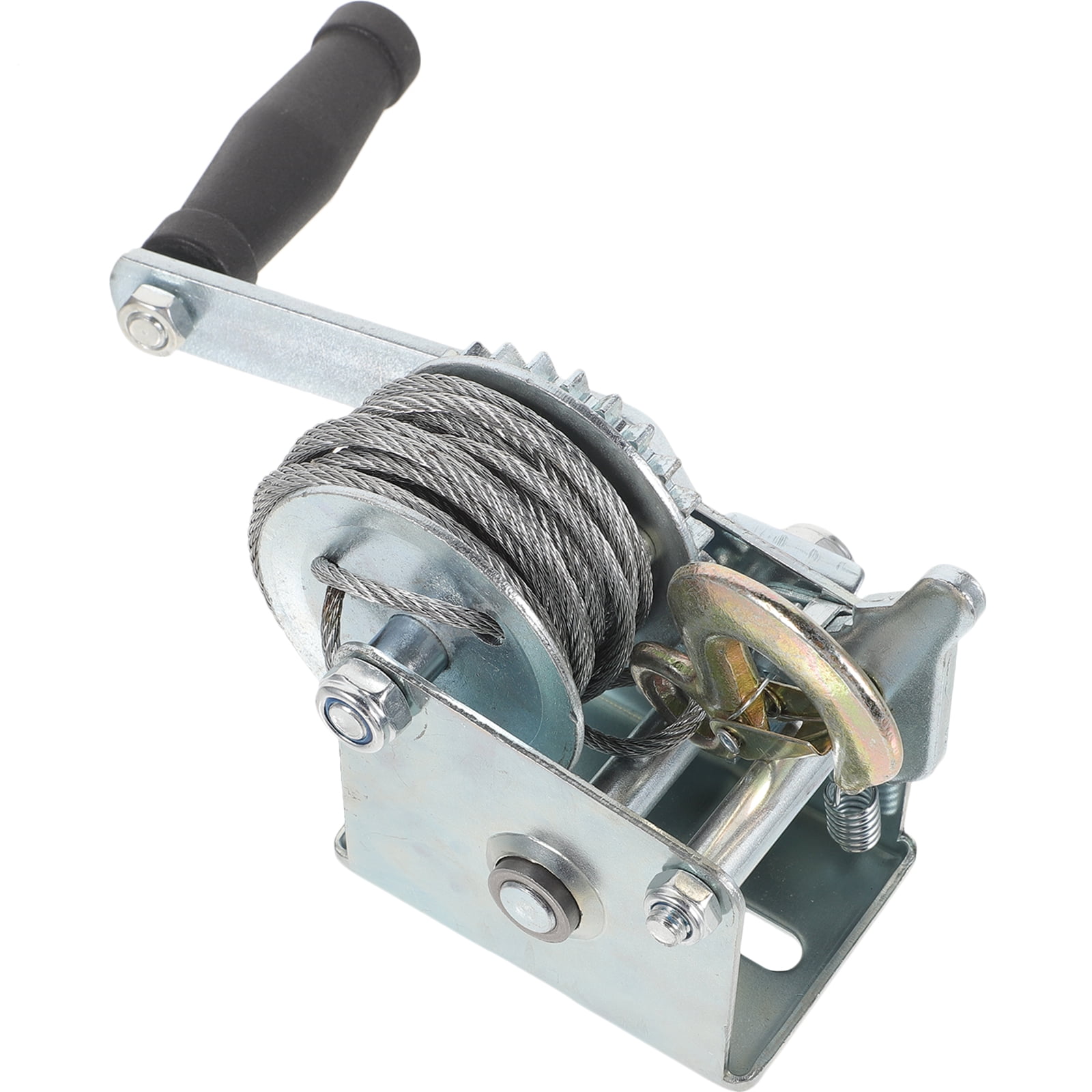BESTYASH Bestyash Manual Hand Winch for Car, Silver, Heavy Duty Metal ...
