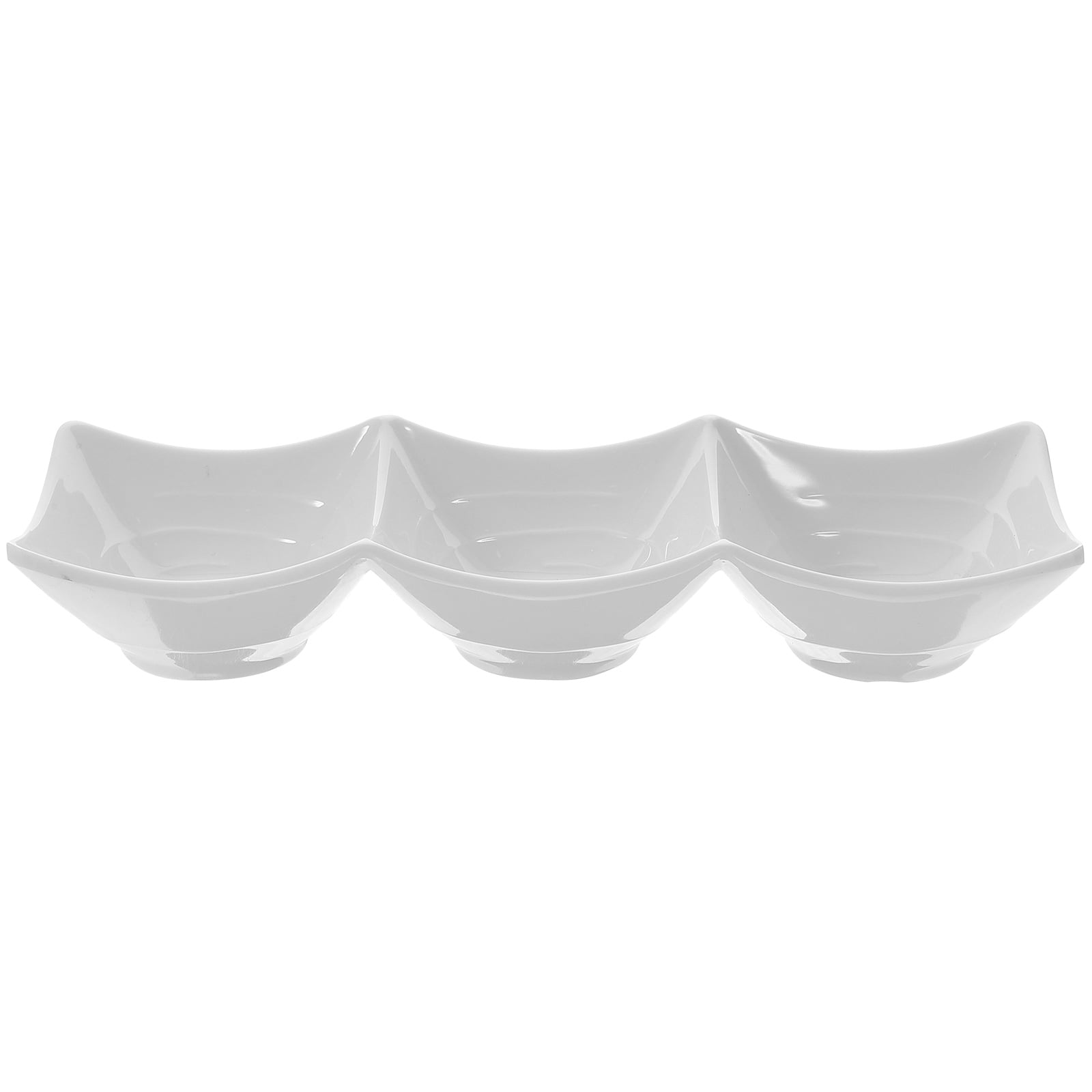 said Practical Sauce Dipping Tray Three-grids Appetizer Serving Dish ...