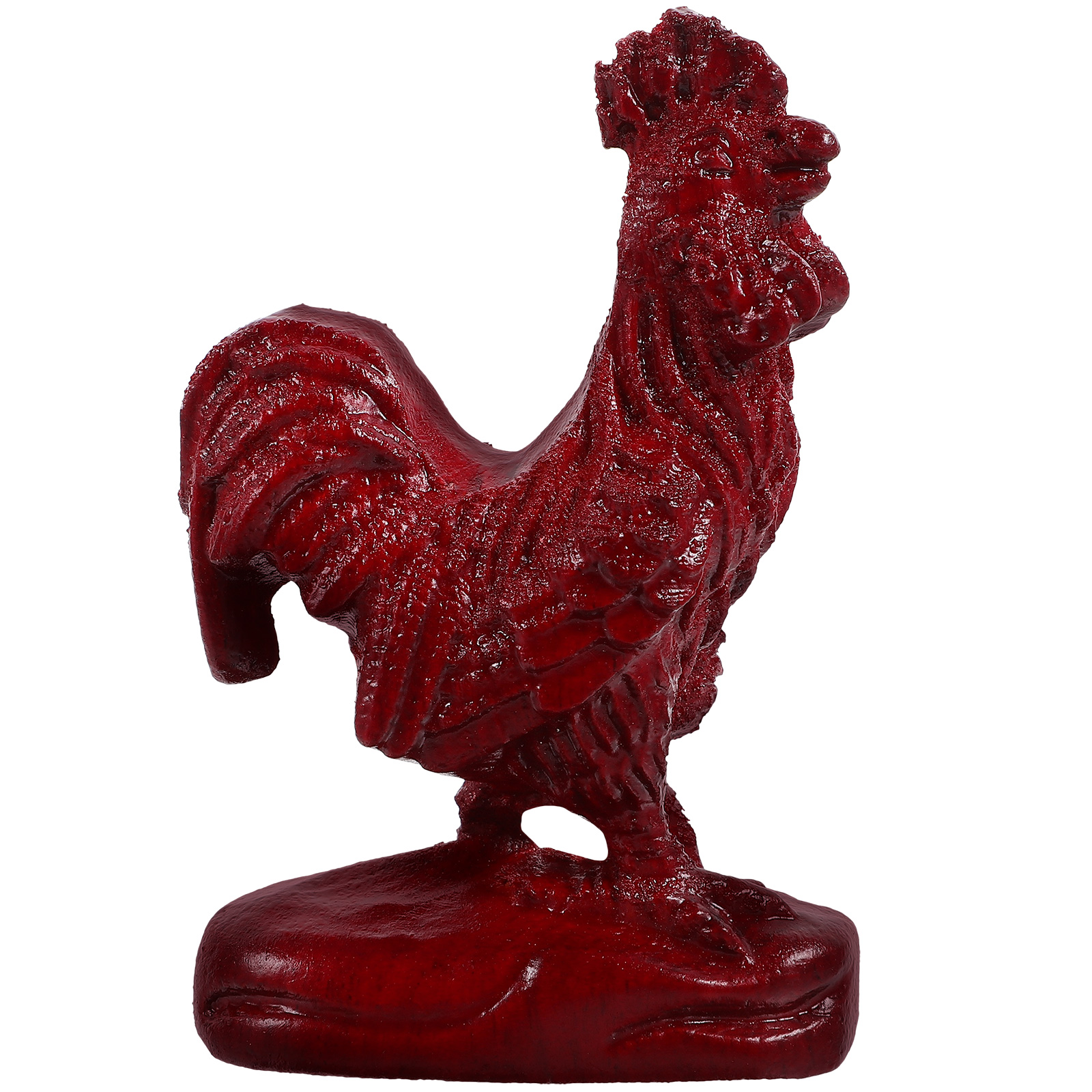 said Rooster Figurine Desktop Wooden Rooster Figurine Wood Carving ...