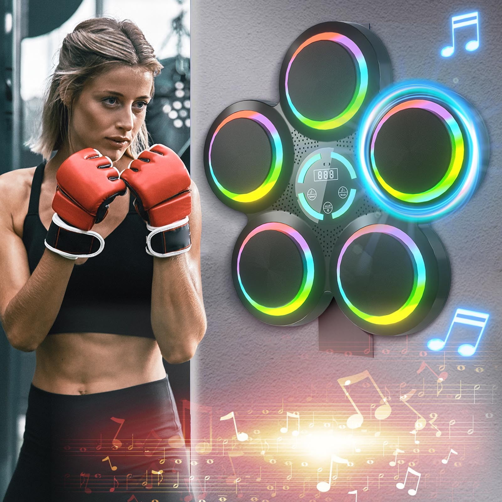 saidjrlf 2025 Music Boxing Machine for Kids Adults,Boxing Wall Mount ...