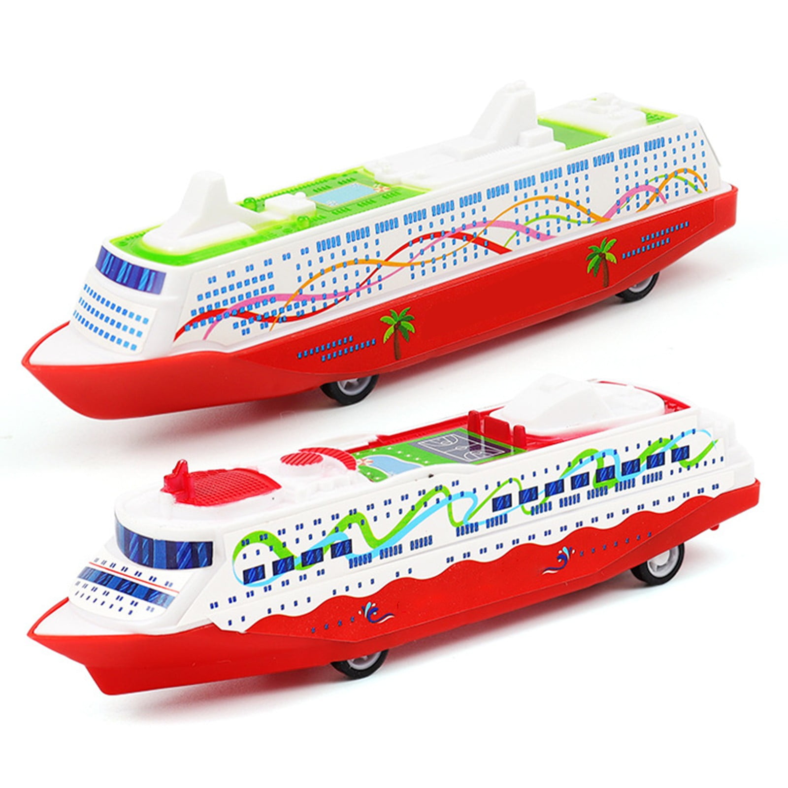IGEED 2pcs Cruise Models Ocean Liner Cruise Yacht Model Collection Toy ...