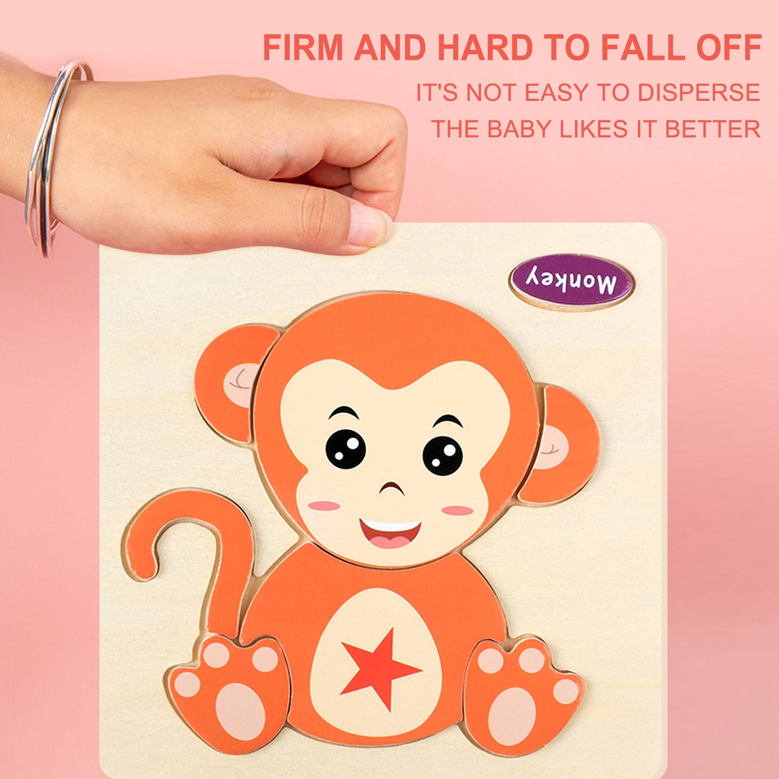 saidjrlf 3D Wooden Puzzles for Toddlers Shape Toy Puzzles Gifts,Animal ...