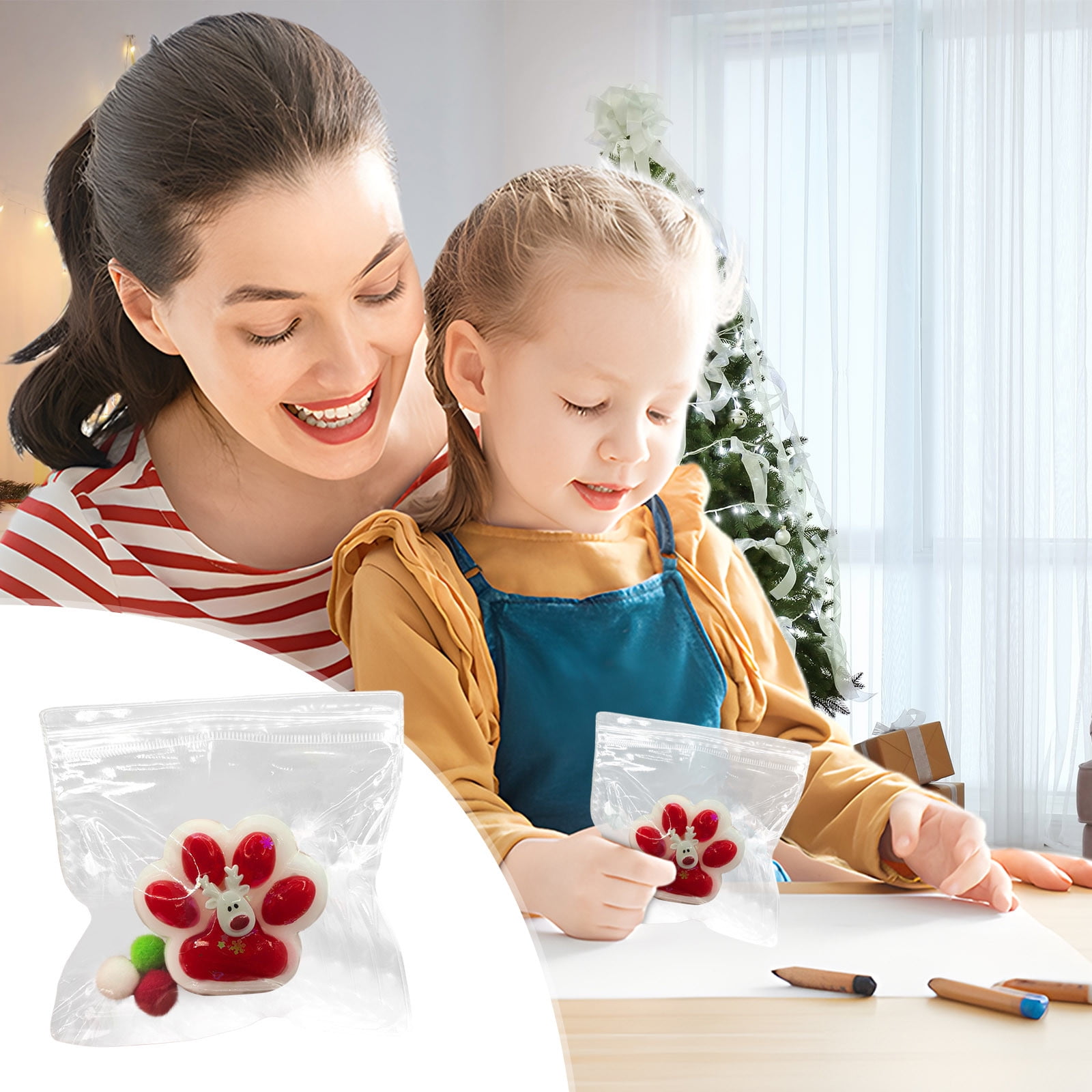 IGEED Christmas Cat Paw Pinch Squeeze Toy,Soft Cat Paw Squeeze Sensory ...