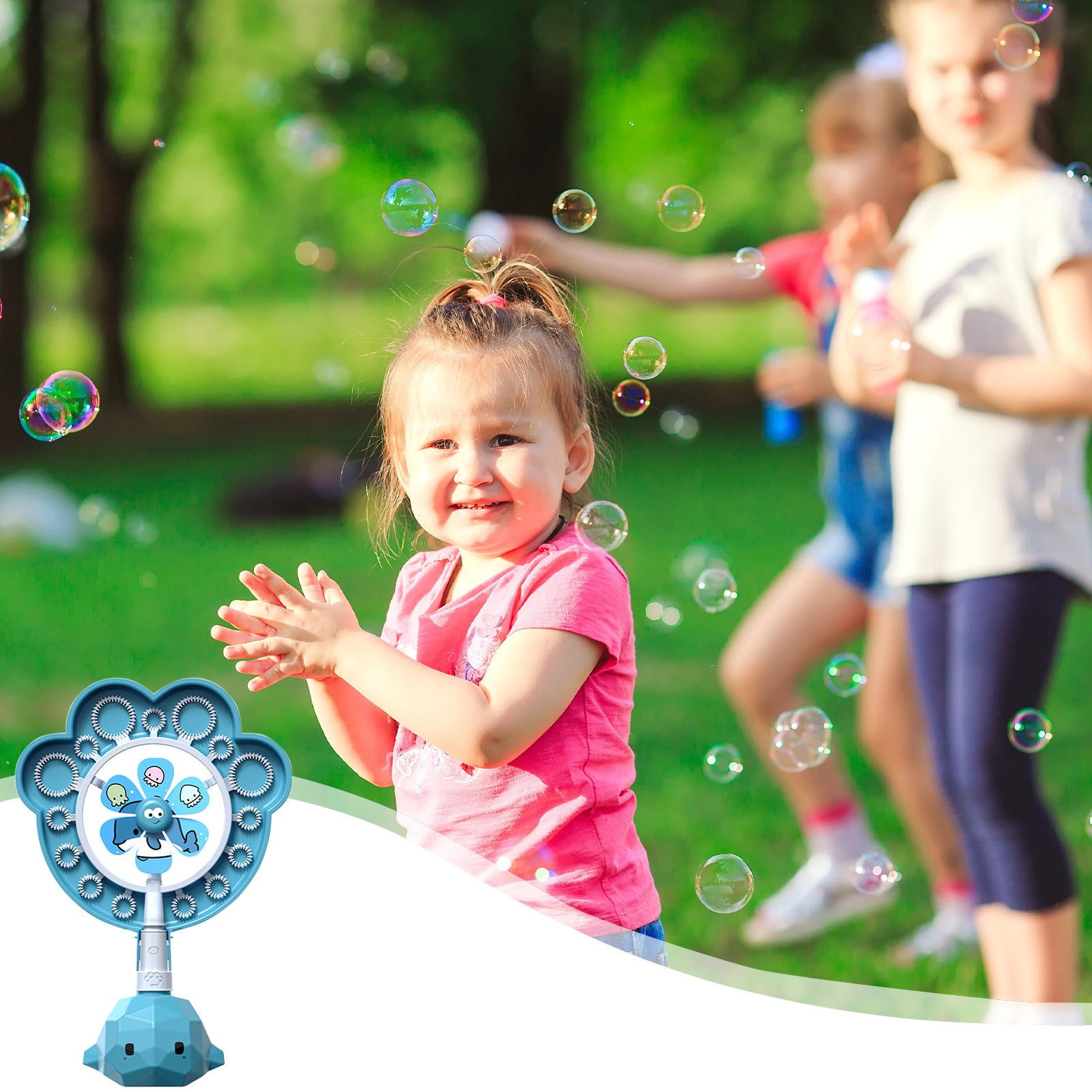 IGEED Colorful Windmill Bubble Blower Toy for Kids,Handheld Animals ...
