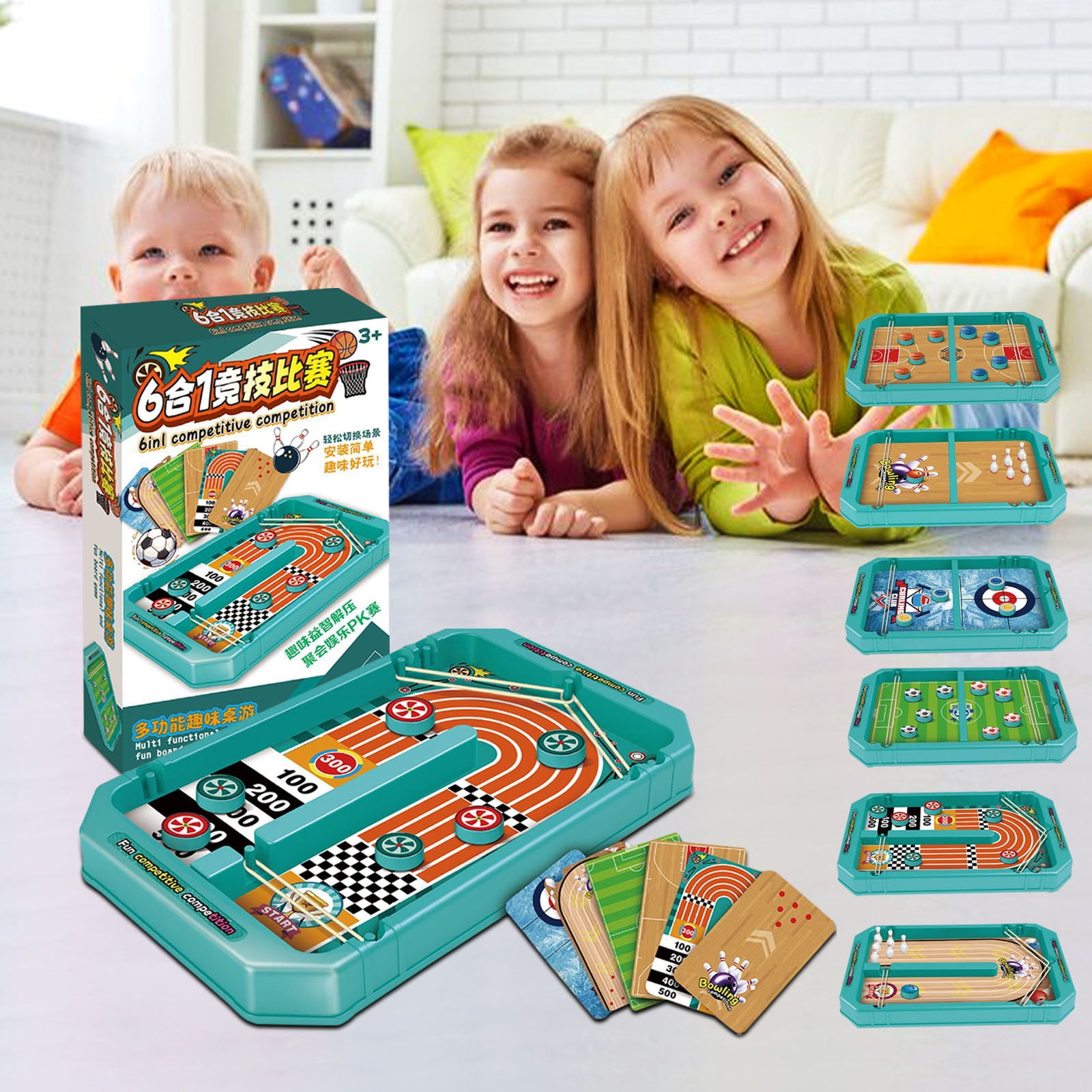 saidjrlf Fast Sling Puck Table Board Game,6 In 1 Catapult Tabletop Game ...