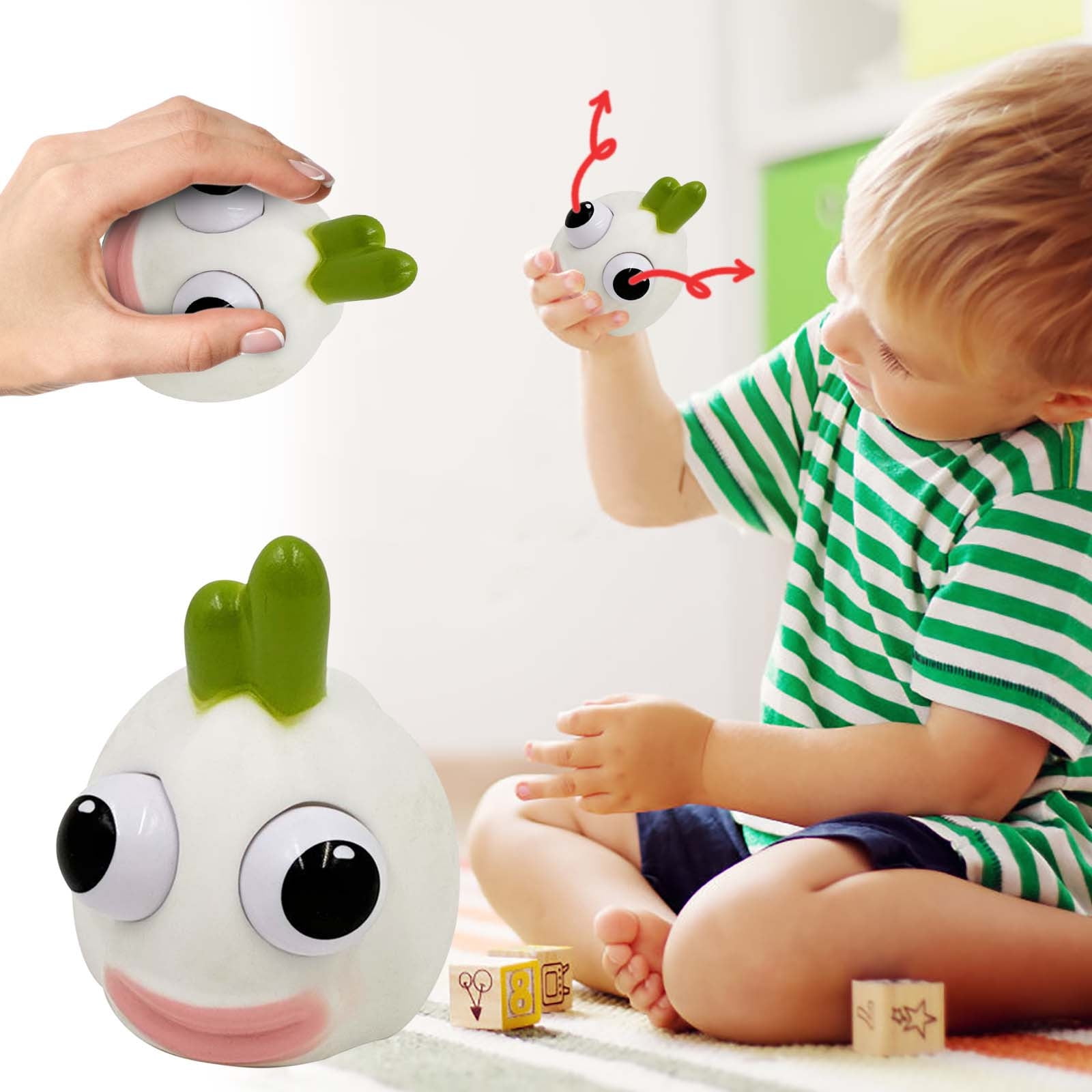 IGEED Funny Pop-Out Stress Squeeze Toys,Garlic Funny Shape Stress ...