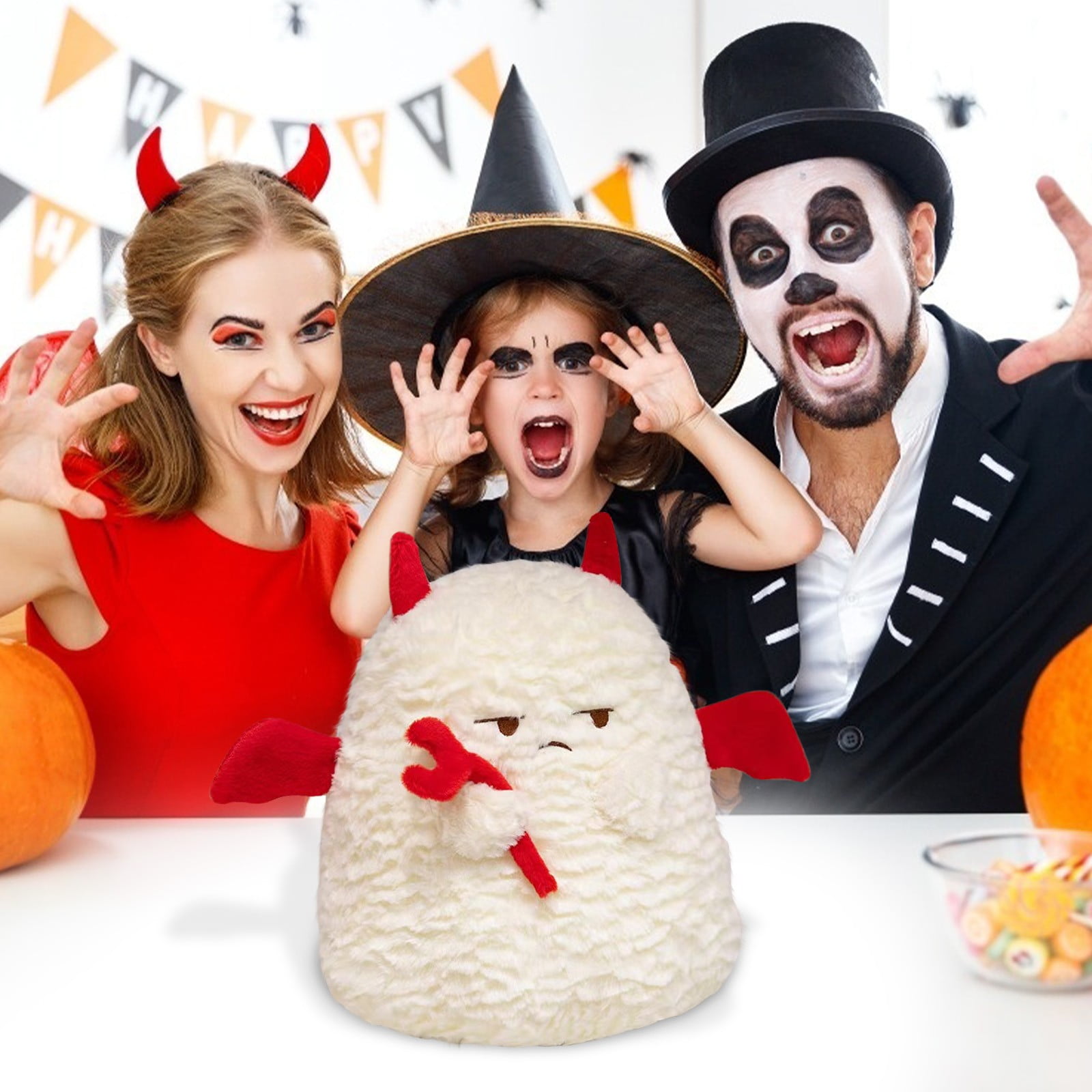 IGEED Halloween Plush Toy,Cute Ghost Pillow With Soft Spooky Devil ...