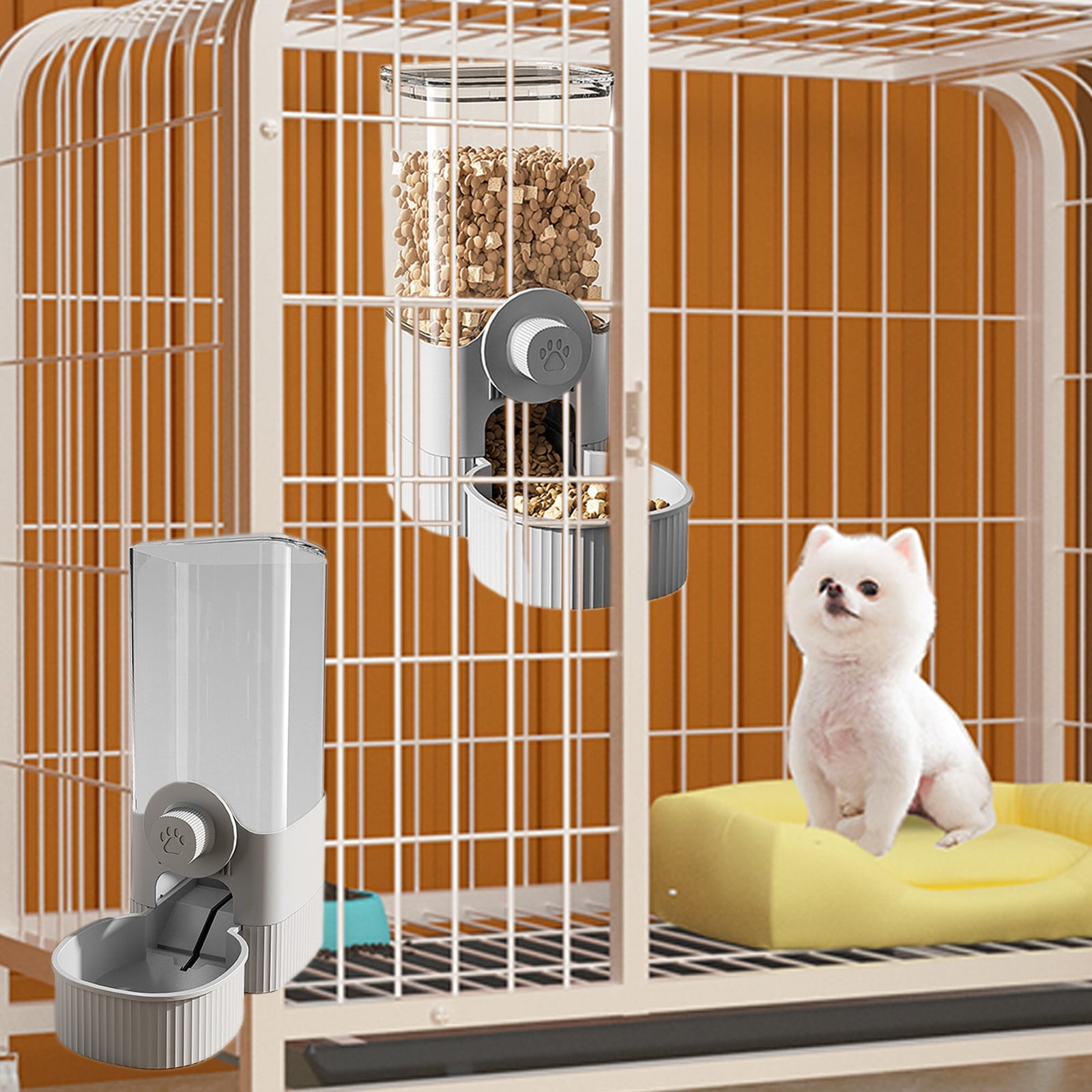 IGEED Hanging Pet Drinker,Automatic Pet Food Water Dispenser,Dog ...