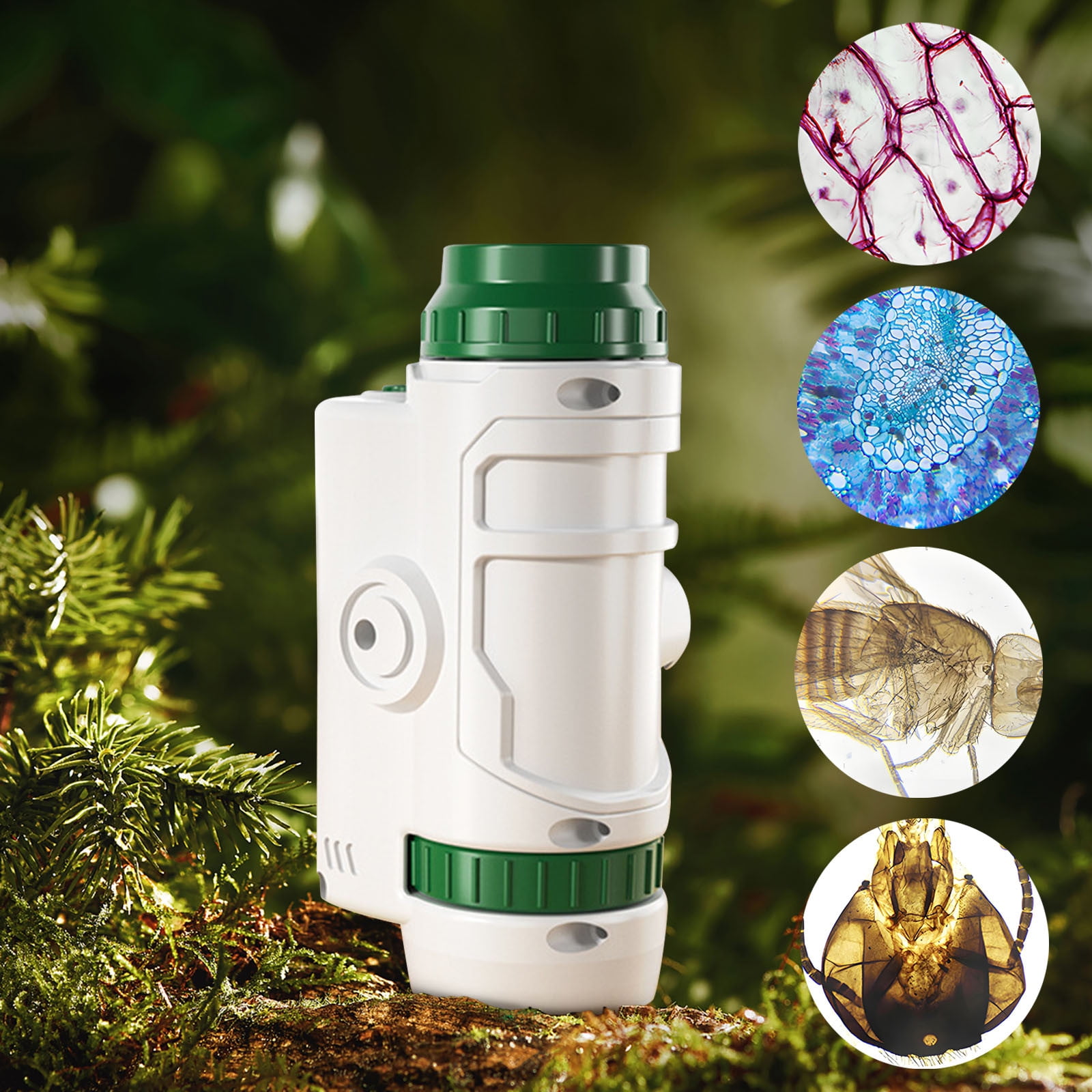 IGEED Mini Microscope for Kids,60x-120x Pocket Microscope LED Light ...