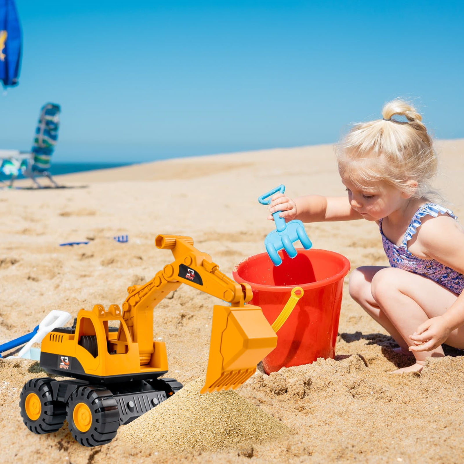 IGEED Oversized Construction Excavator Kids Toy Play Truck, Kids Toy ...