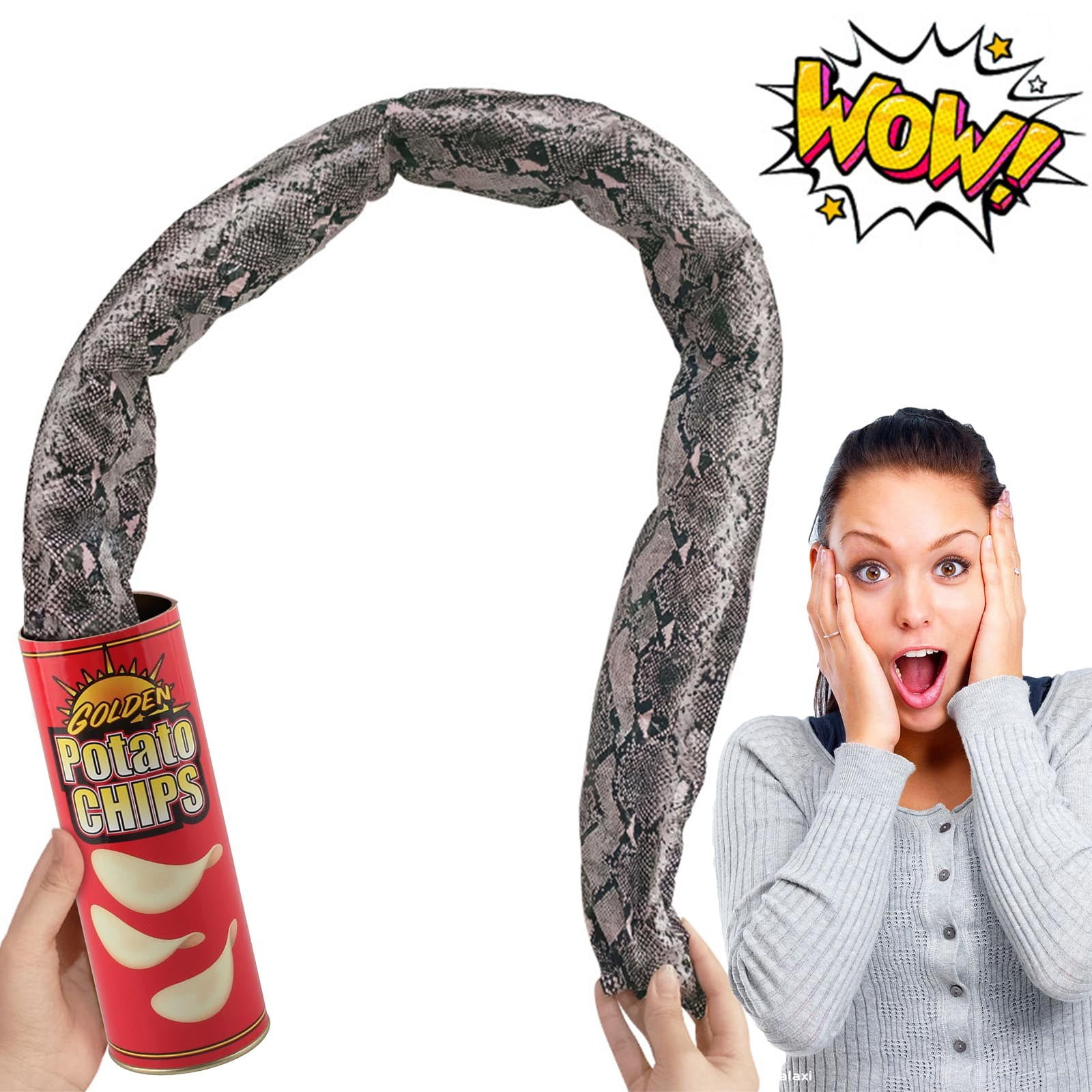 IGEED Potato Chips Snake Prank,Potato Chip Snake Can Snake In A Potato ...
