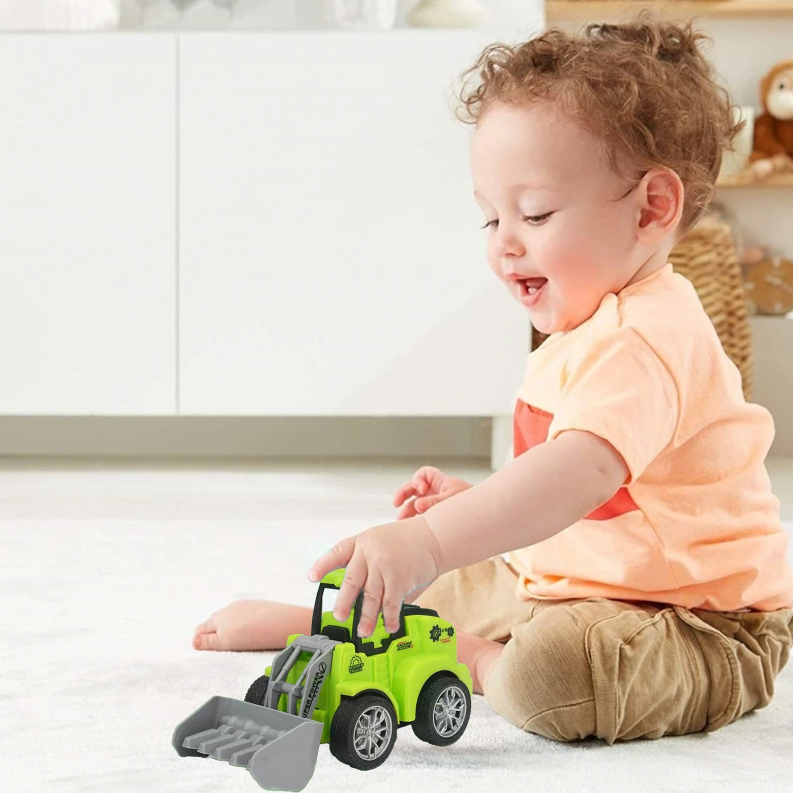 saidjrlf Push Back Toy Car,Pull Back Cars Toys,Engineering Toy Car for ...