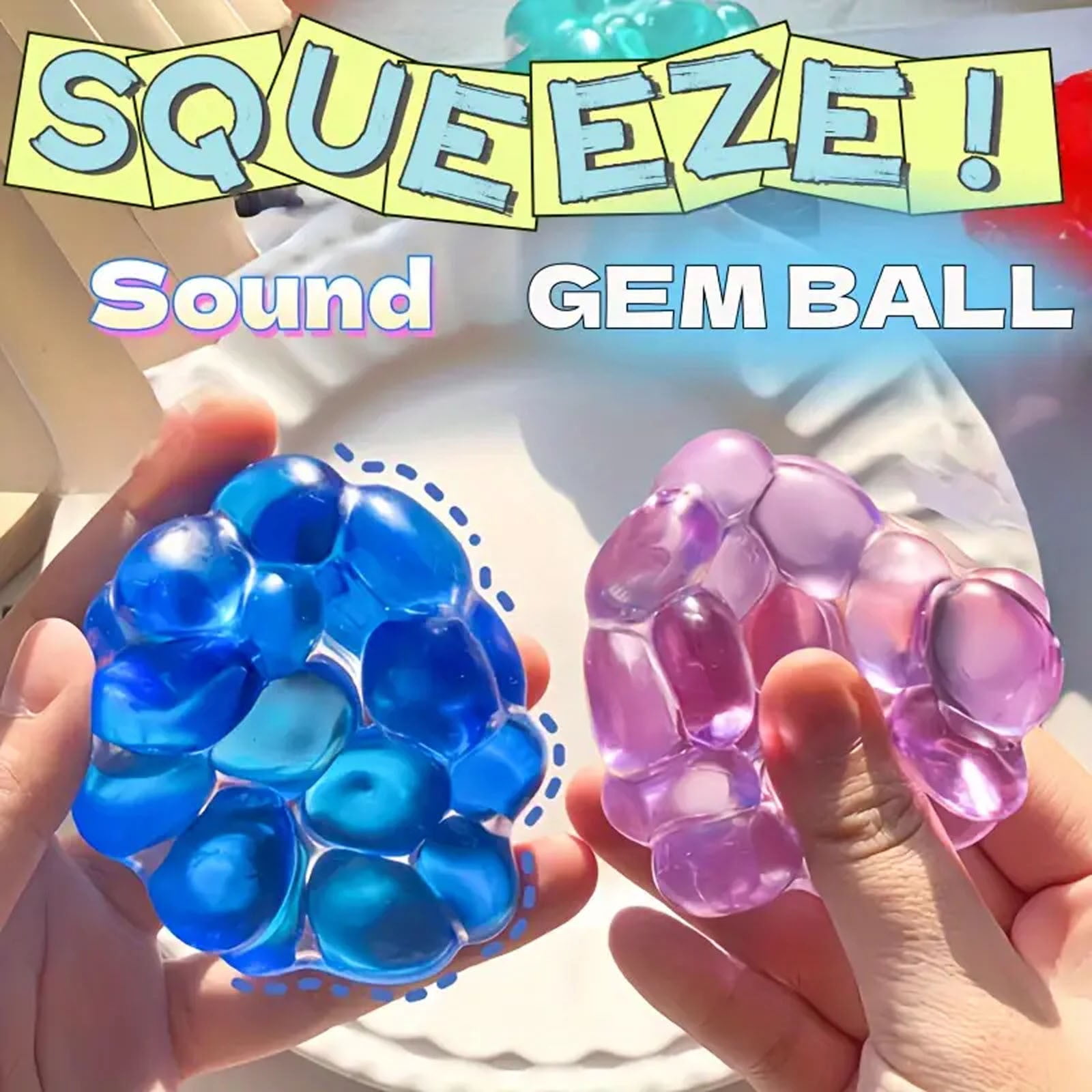 IGEED Sensory Stress Balls Set,Fidget Stress Ball,Colorful Soft Squeeze ...
