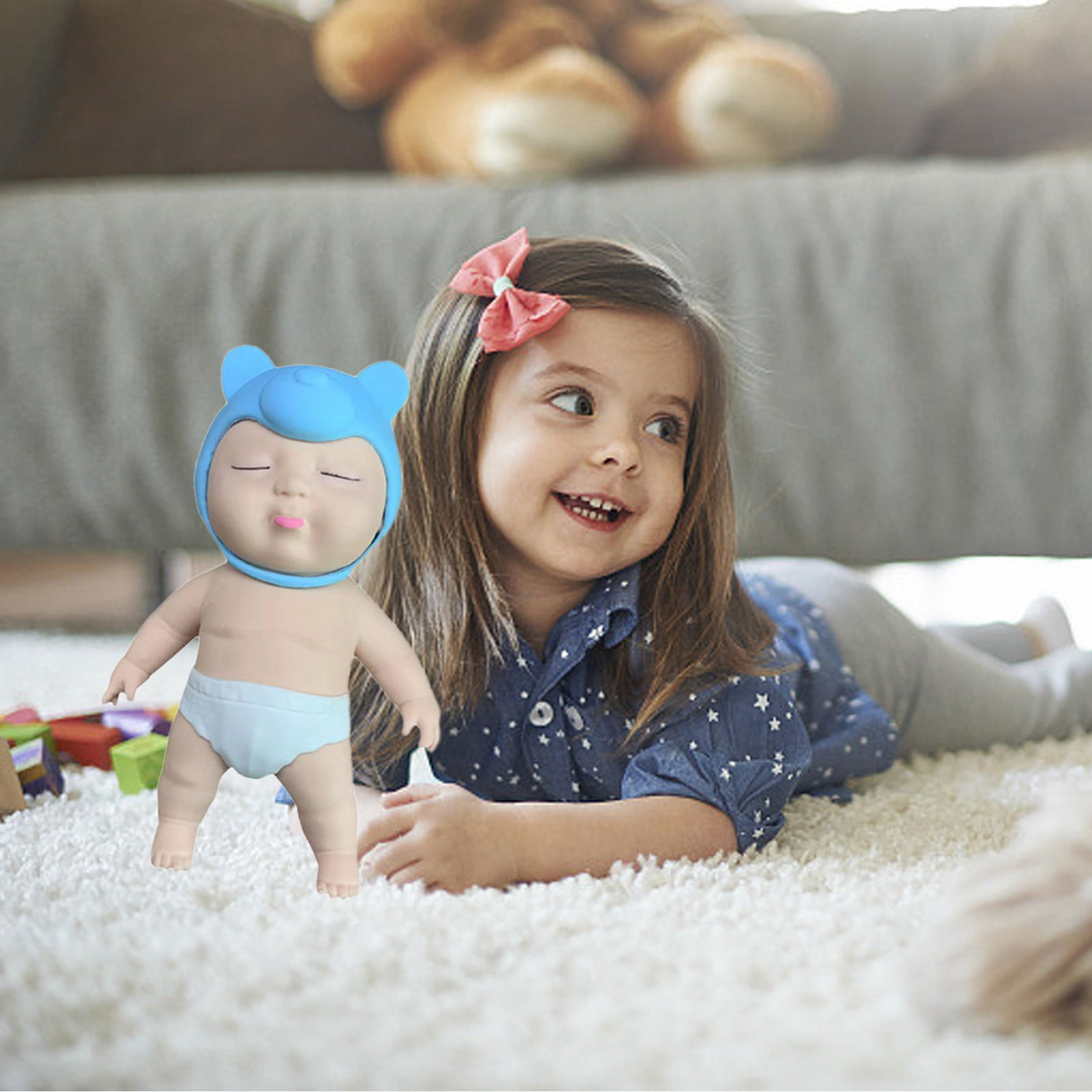 saidjrlf Squeeze Baby Doll,Relieve Stress Stretch Baby Doll Toys Soft ...