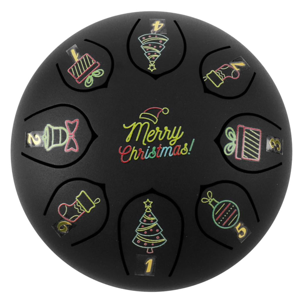 IGEED Steel Tongue Drum 6 Inch 8 Notes, Empty Drum,High Tone Drum ...