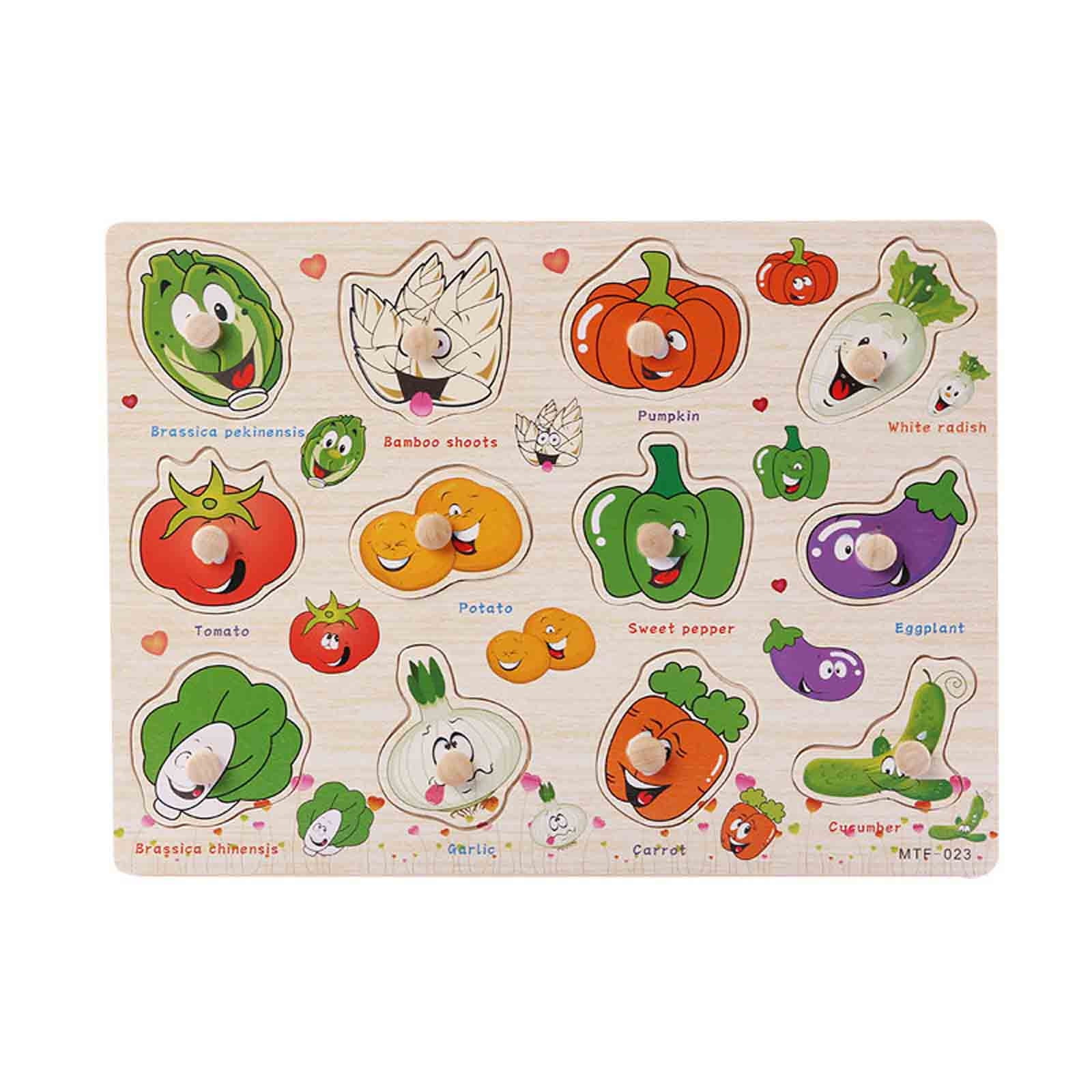 saidjrlf Wooden Number Lette Puzzle Early Learning Kids Educational ...