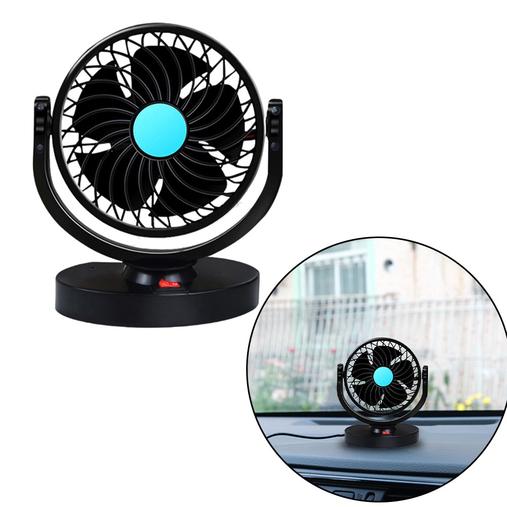 sailesiti 12V Car Fan For Dashboard Air Circulation Fans Summer Wide ...