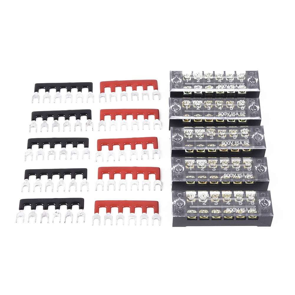 sailesiti 6Points Screw Terminal Blocks Bus Bar Auto Marine Power ...