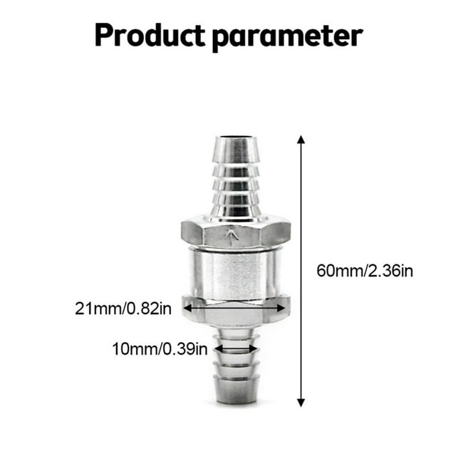 sailesiti Fuel Non Return Check Valve 6/8/10/12mm Aluminium Alloy ...