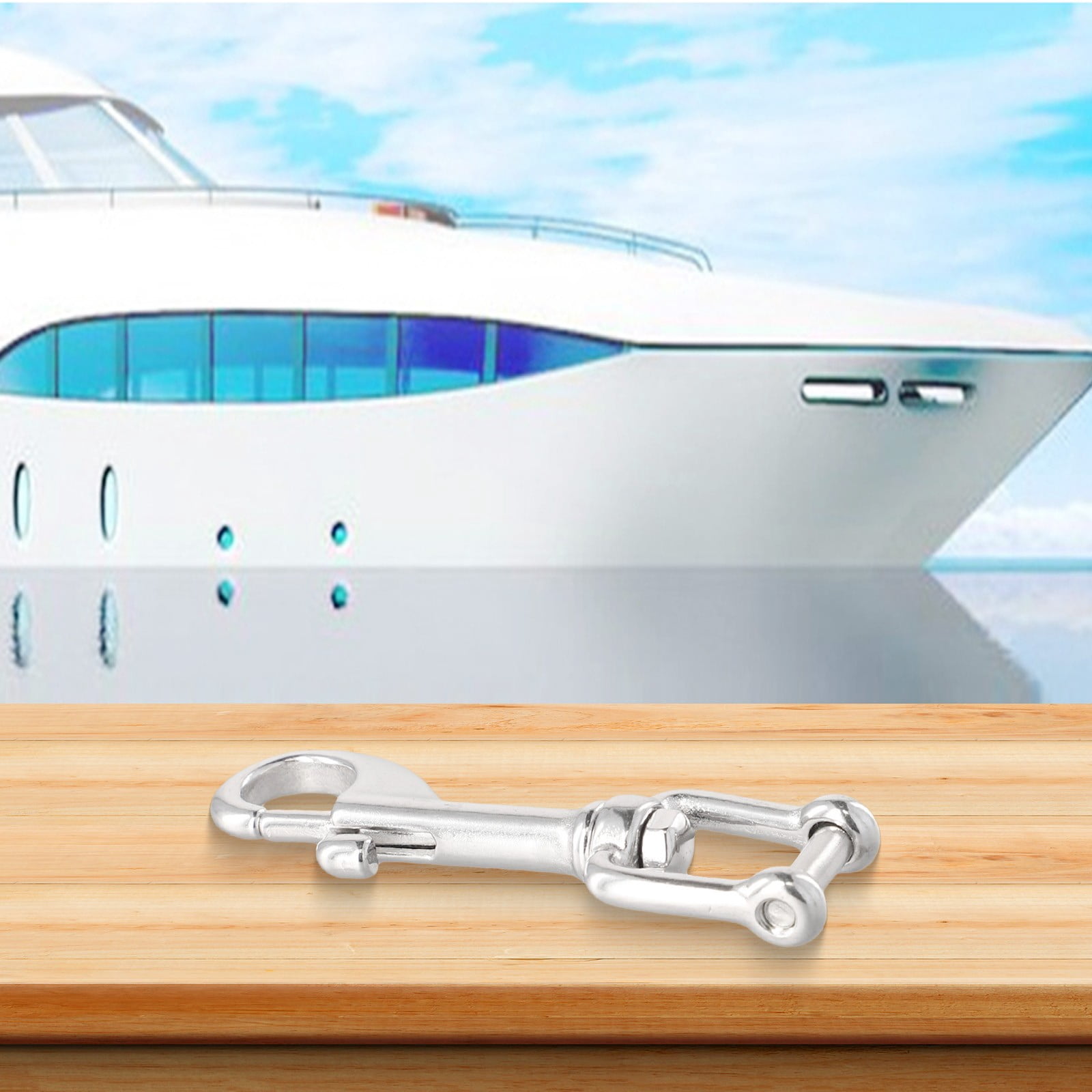 sailesiti Heavy Duty Stainless Steel Shackle Bolt Snap Hook for Yacht ...