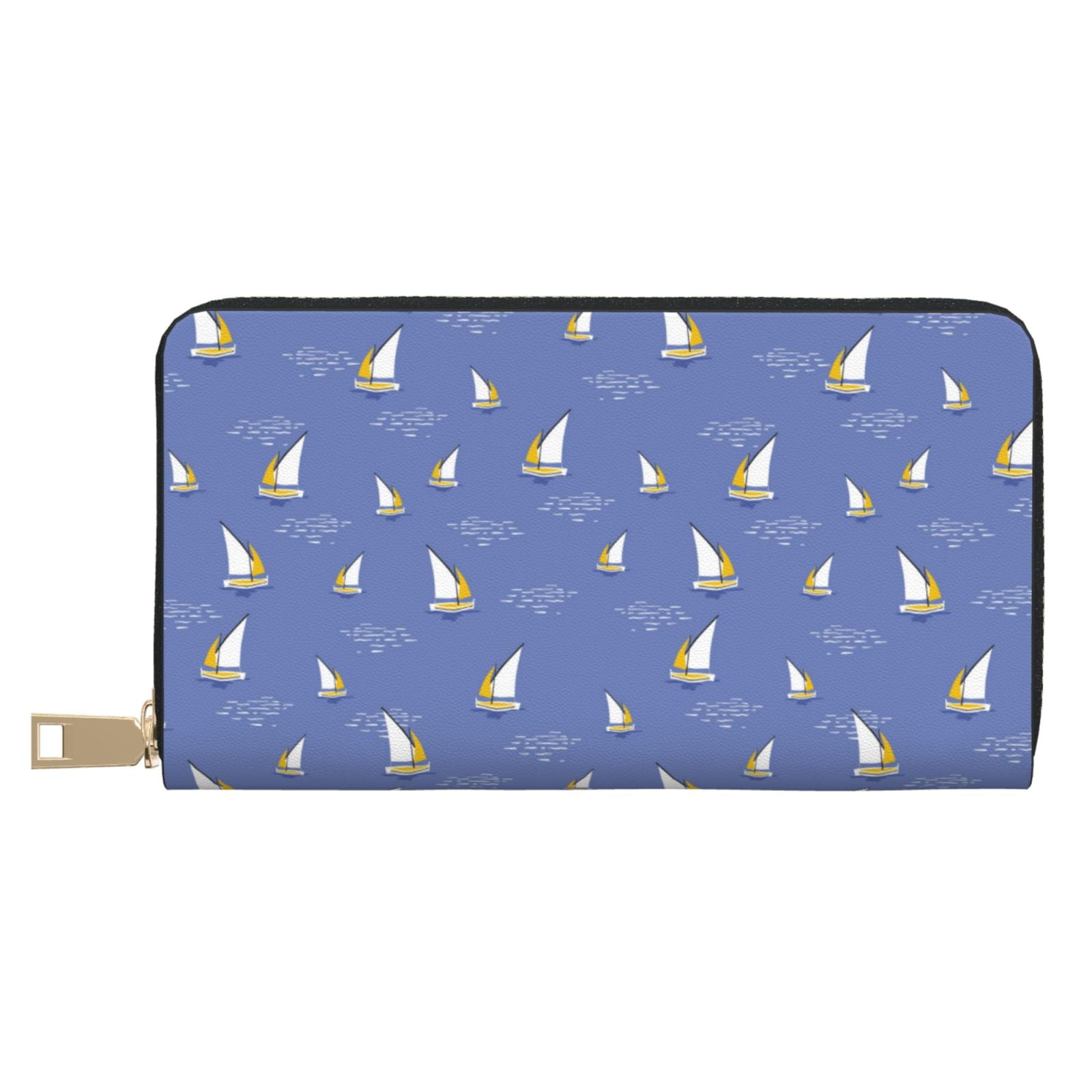 sailing yachts ocean waves Wallet Women, Leather Bifold Multi Card ...