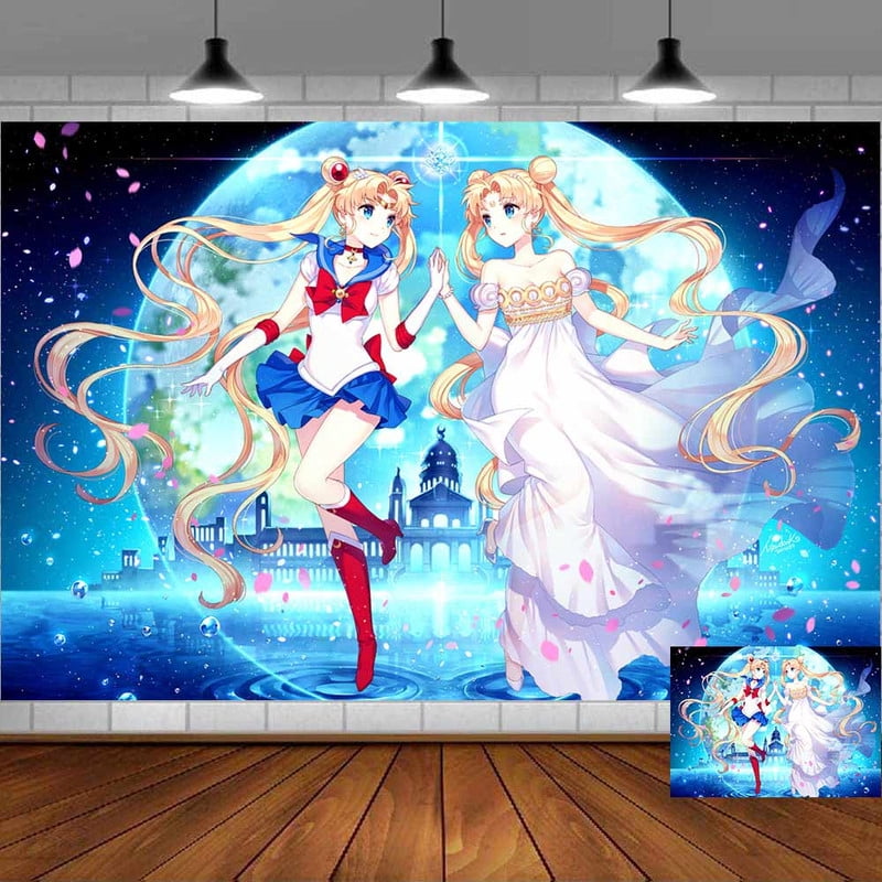 sailor moon DXR Backdrop Banner Party Supplies Poster Movie Theme ...