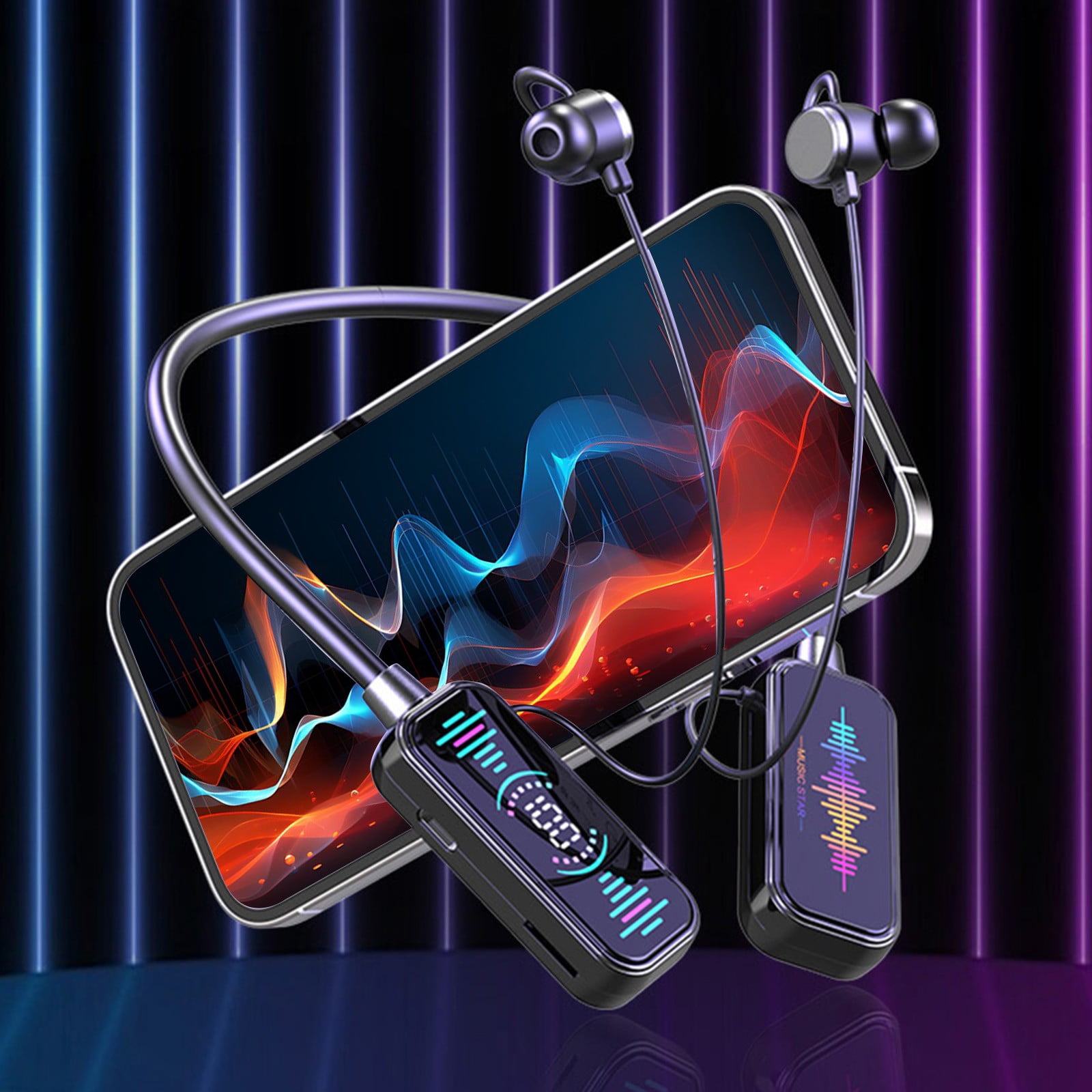 sales today clearance Open-Ear Headphones, Adjustable Ear Hooks, Snug ...