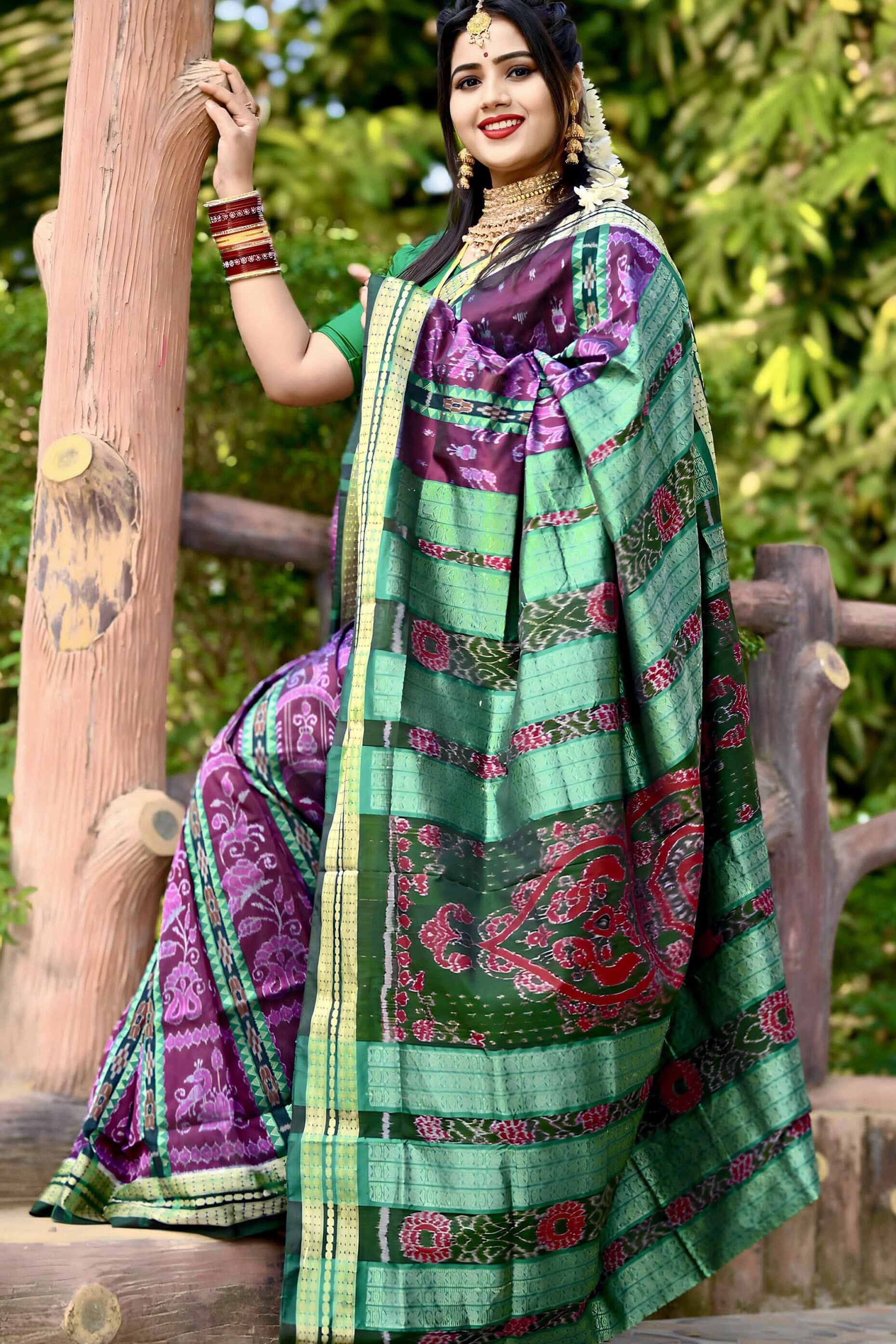 sambalpuri Odisha mix silk pasapali silk saree baliworad saree ...