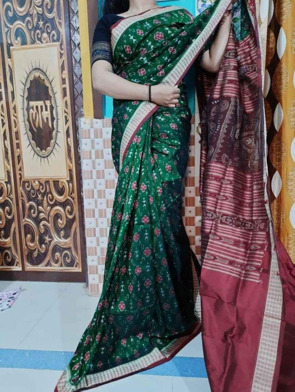 sambalpuri Odisha mix silk pasapali silk saree baliworad saree ...