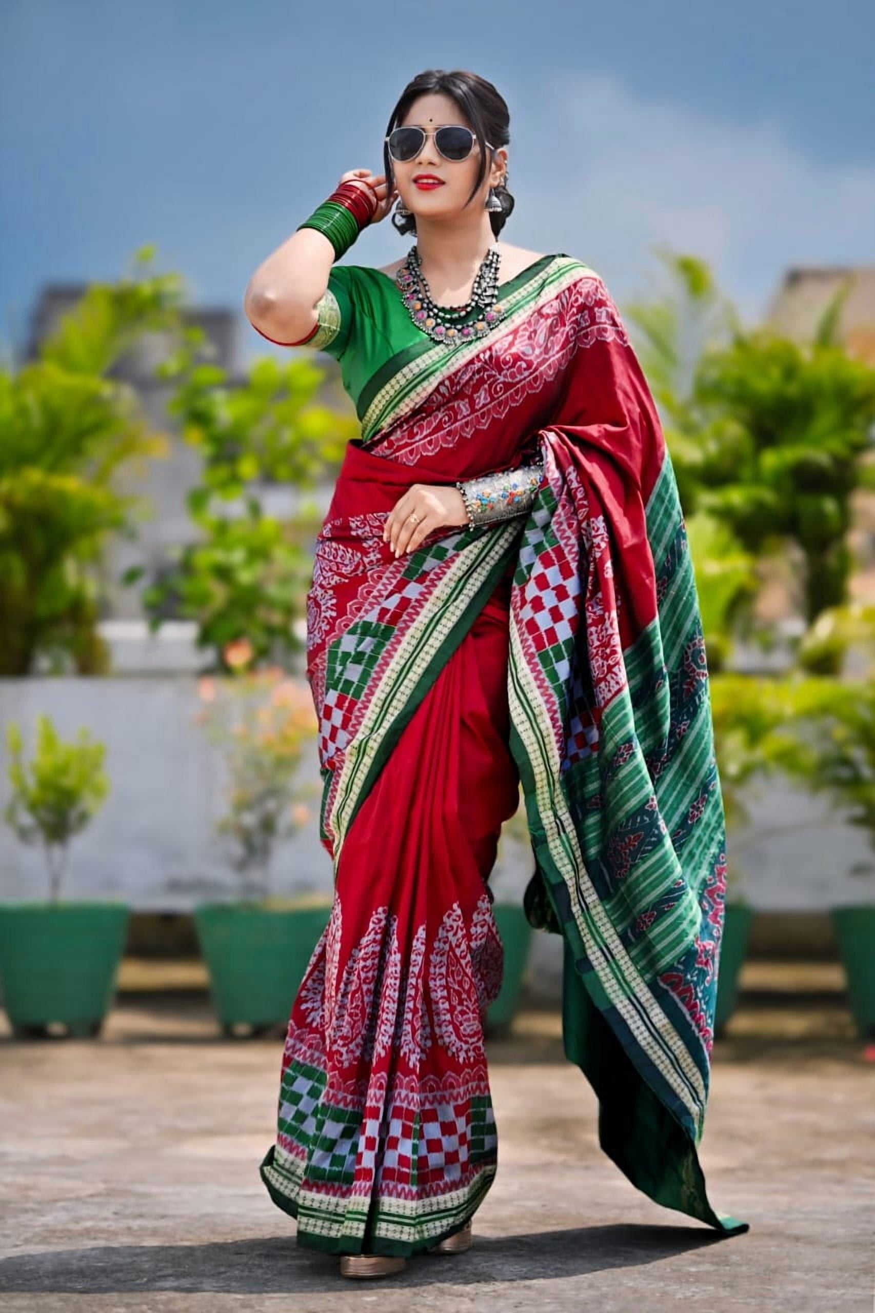 sambalpuri Odisha mix silk pasapali silk saree baliworad saree ...