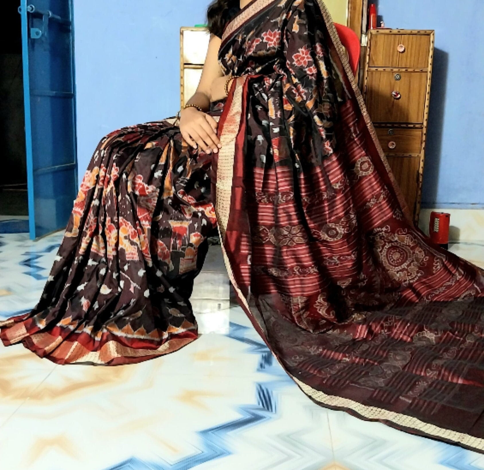 sambalpuri Odisha mix silk pasapali silk saree baliworad saree ...