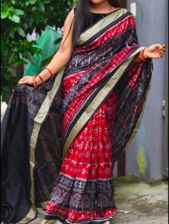 sambalpuri Odisha mix silk pasapali silk saree baliworad saree ...