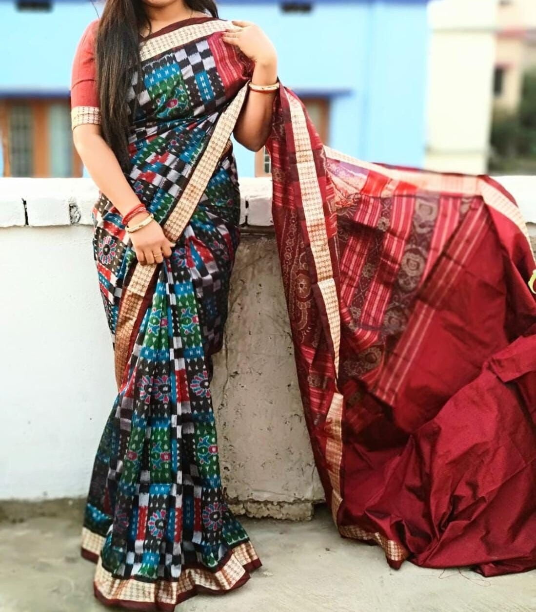 sambalpuri Odisha mix silk pasapali silk saree baliworad saree ...