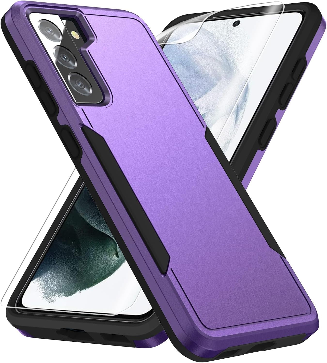 for samsung galaxy S21 Case, Galaxy S21 Case with HD Screen Protector ...