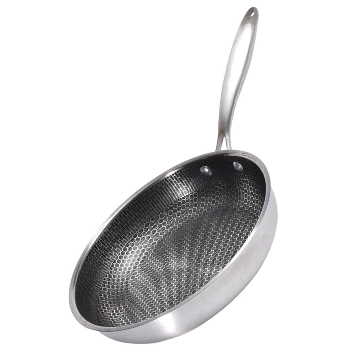 samusagya Stainless Steel Wok Stir Fry Skillet Iron Wok Pan Grill Pan ...