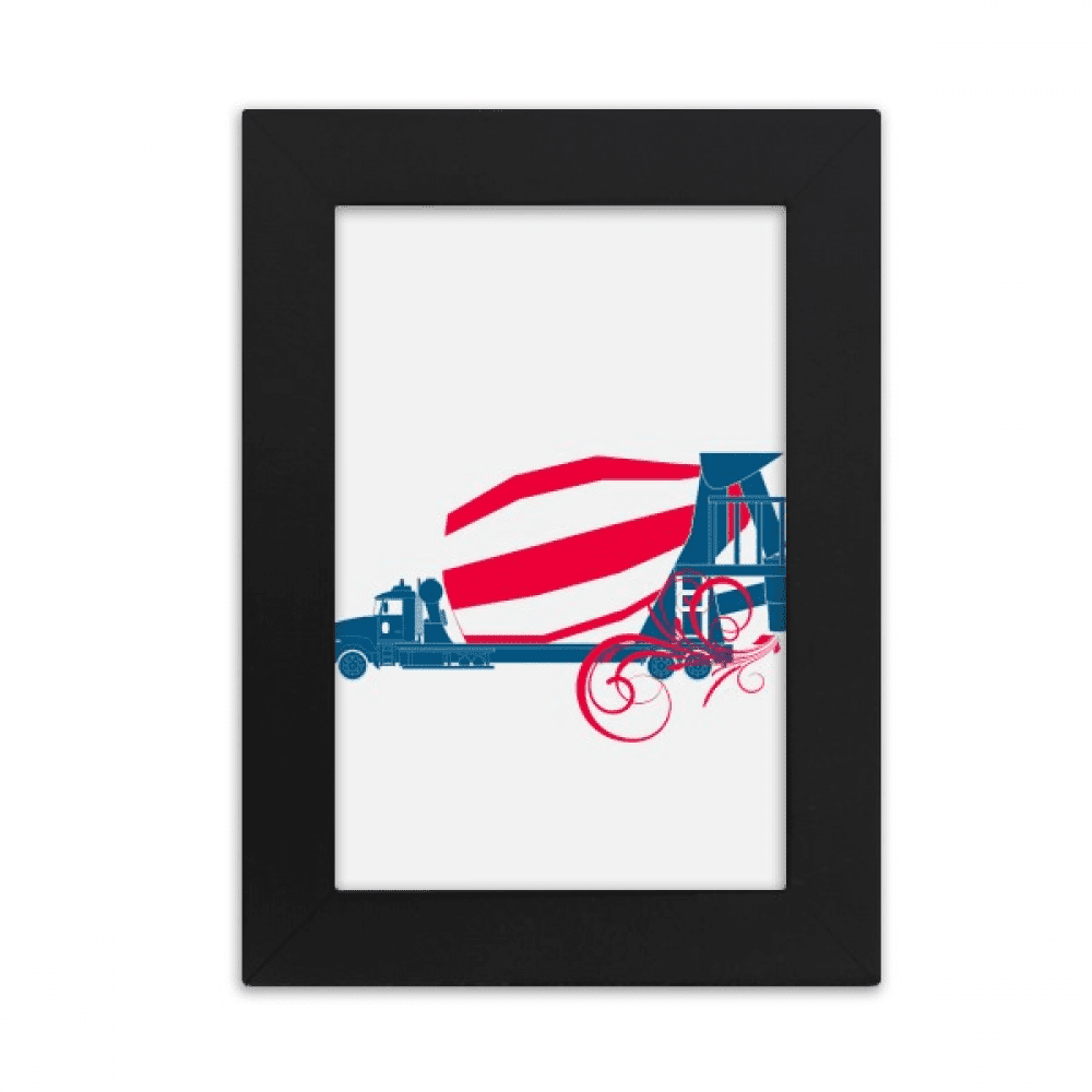 sand st mixing truck spraying desktop photo frame picture display art ...