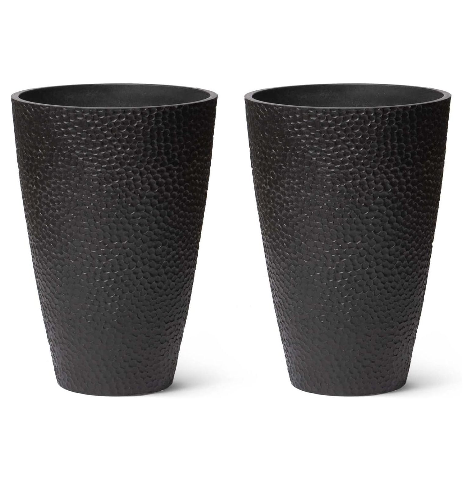 saneey 20inch Tall Black Planters Set of 2,Large Tree Planters for ...