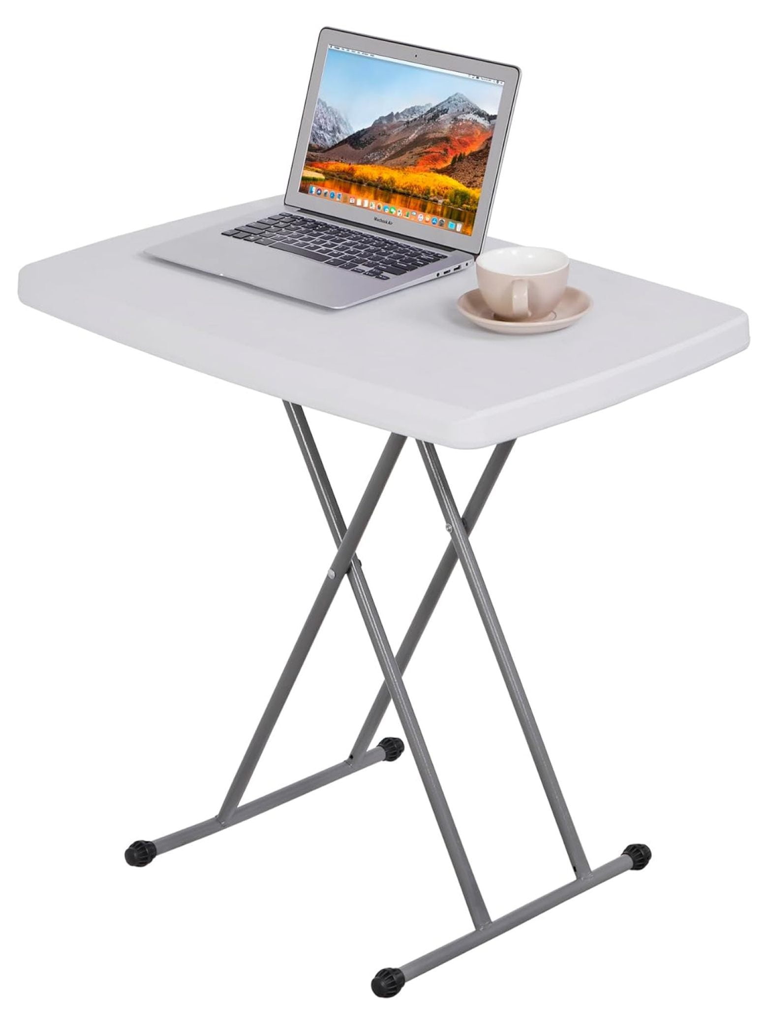 saneey 3 ft Adjustable Folding Table, Indoor Outdoor Portable Plastic ...