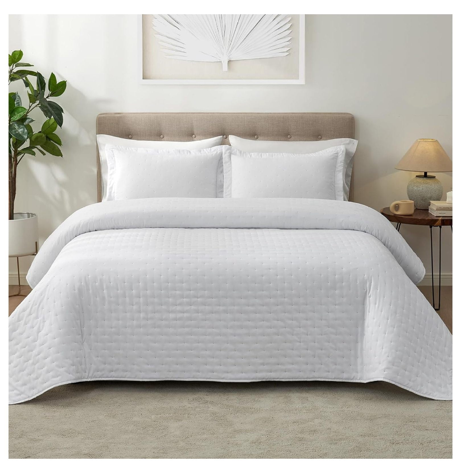 saneey Quilt Set Ultrasonic Lightweight Bed Decor Coverlet Set ...
