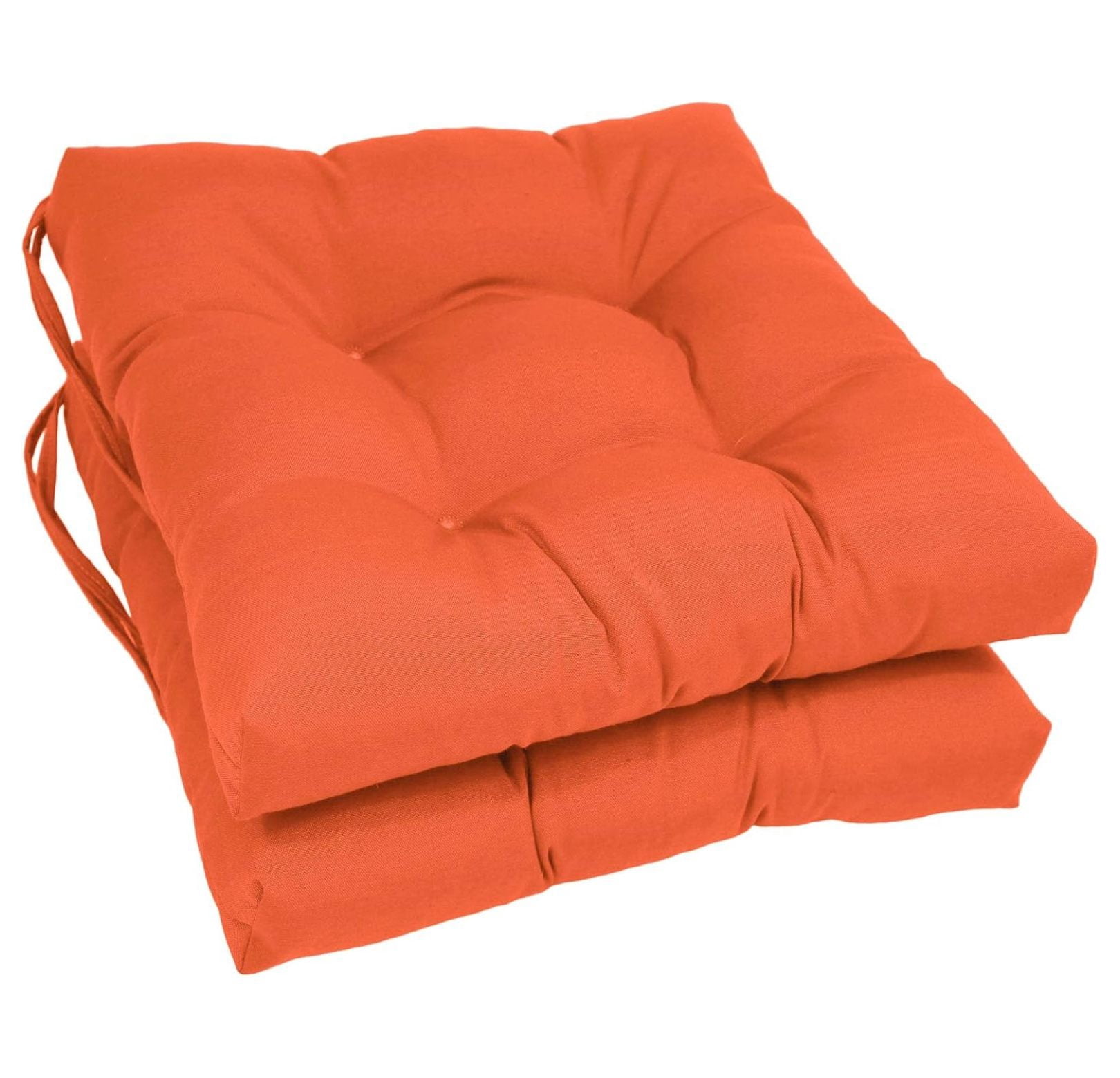 saney 16-inch Twill Square Chair Cushion, 16" x 16", Tangerine Dream 2 ...